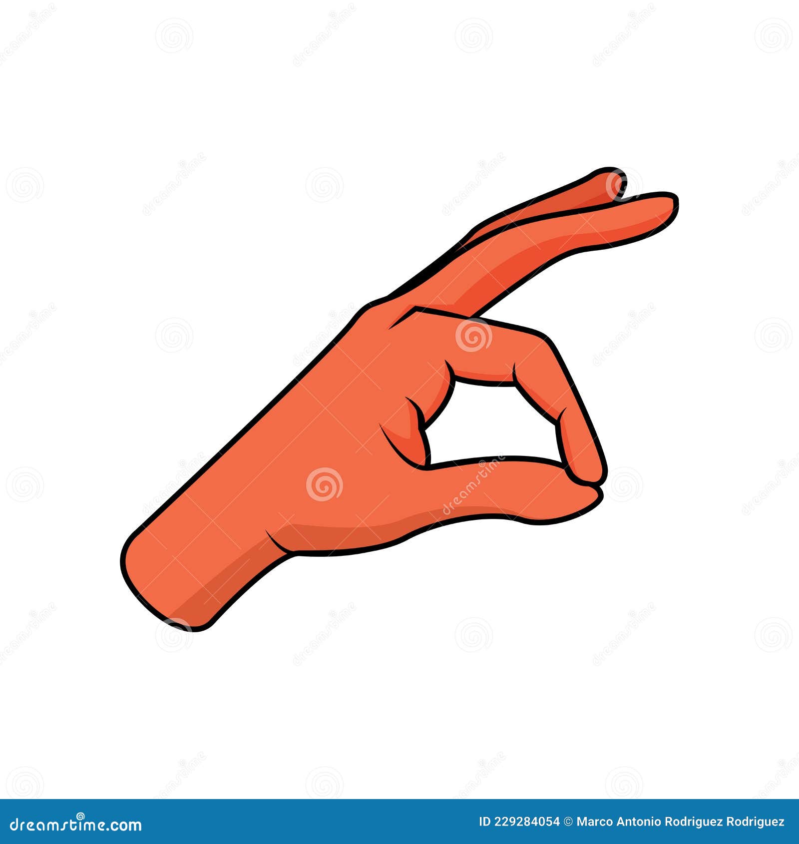 Isolated Hand Doing Sign Language Stock Vector - Illustration of ...