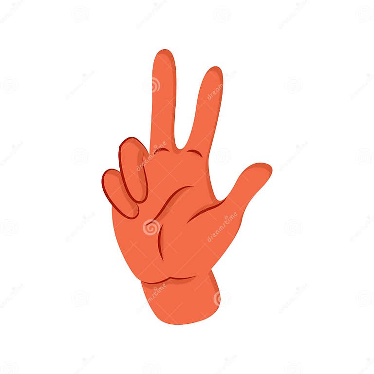 Isolated Hand Doing Sign Language Stock Vector - Illustration of ...