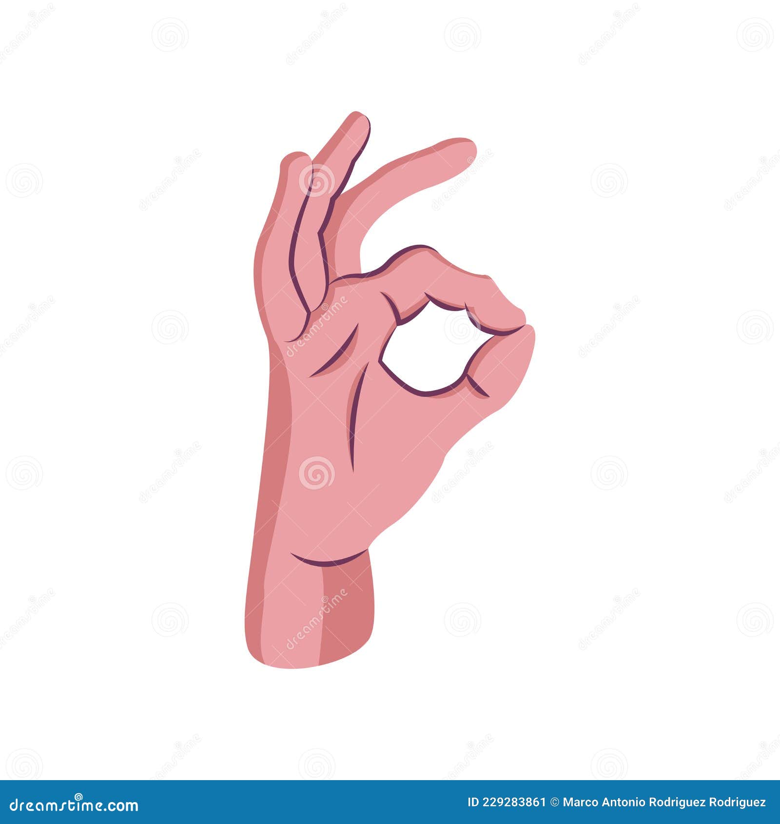 Isolated Hand Doing Sign Language Stock Vector - Illustration of ...