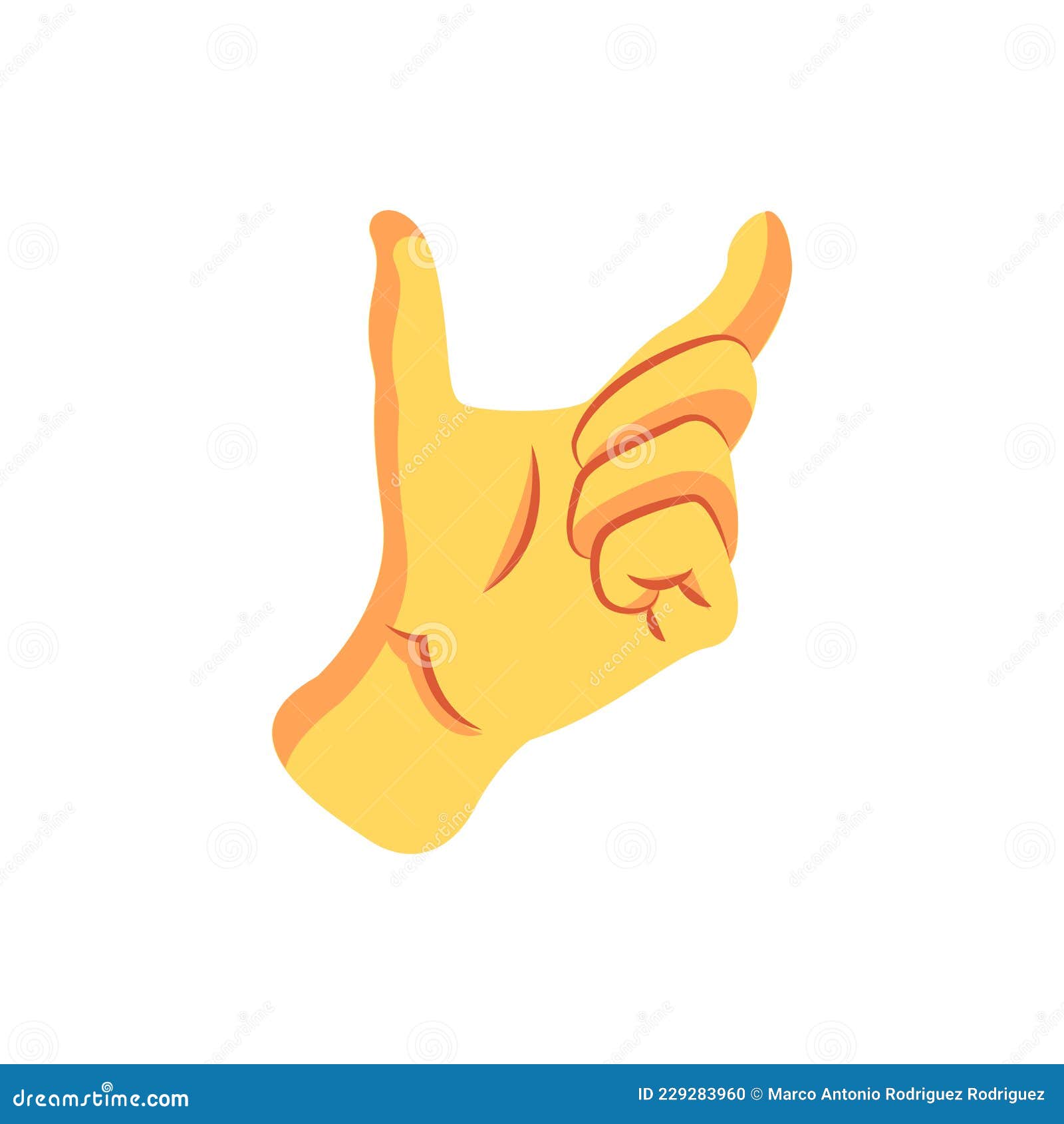 Isolated Hand Doing Sign Language Stock Vector - Illustration of people ...