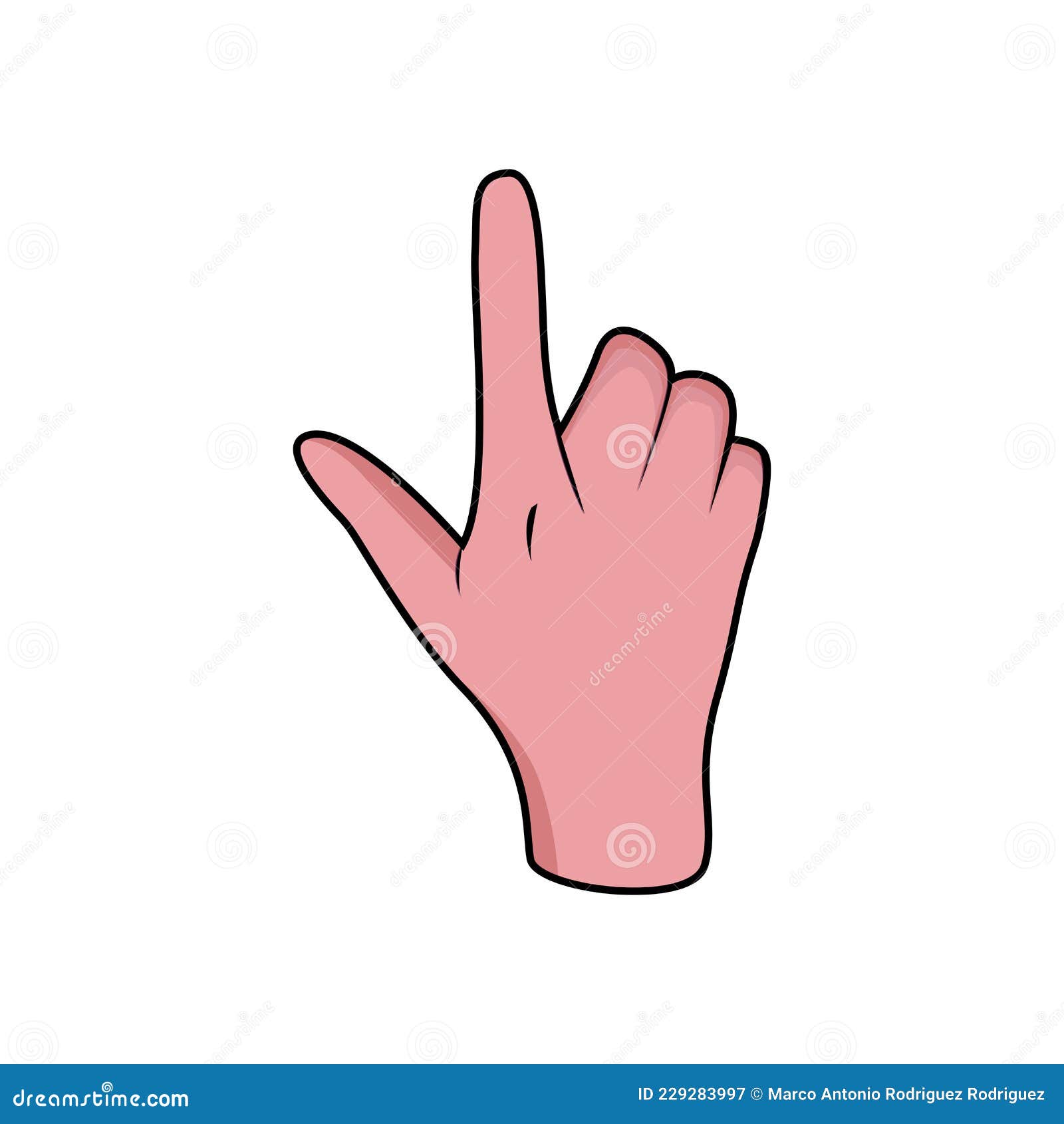 Isolated Hand Doing Sign Language Stock Vector - Illustration of ...