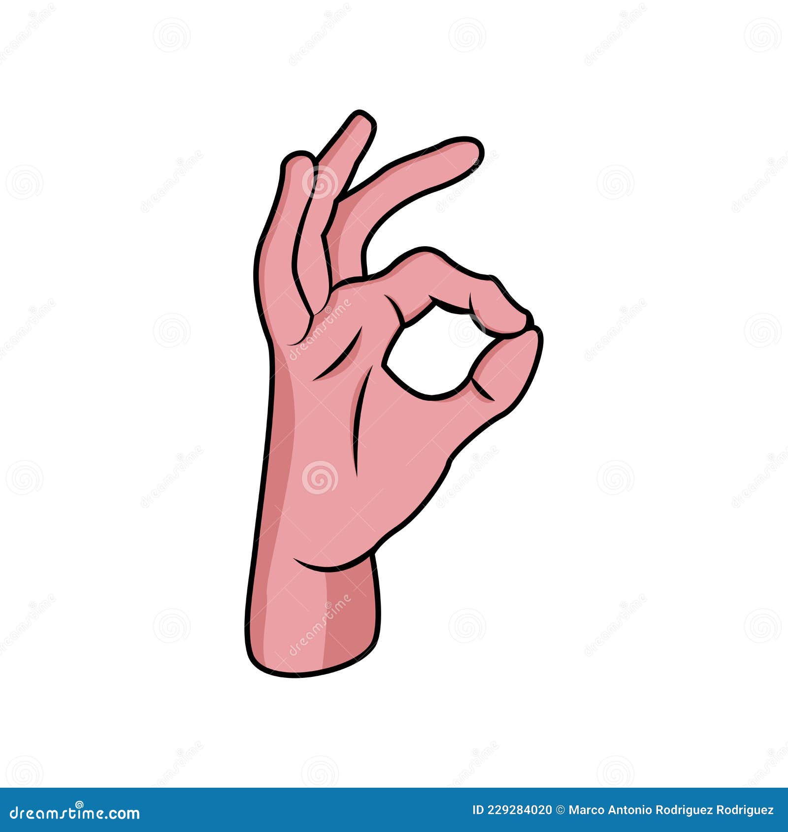 Isolated Hand Doing Sign Language Stock Vector - Illustration of ...