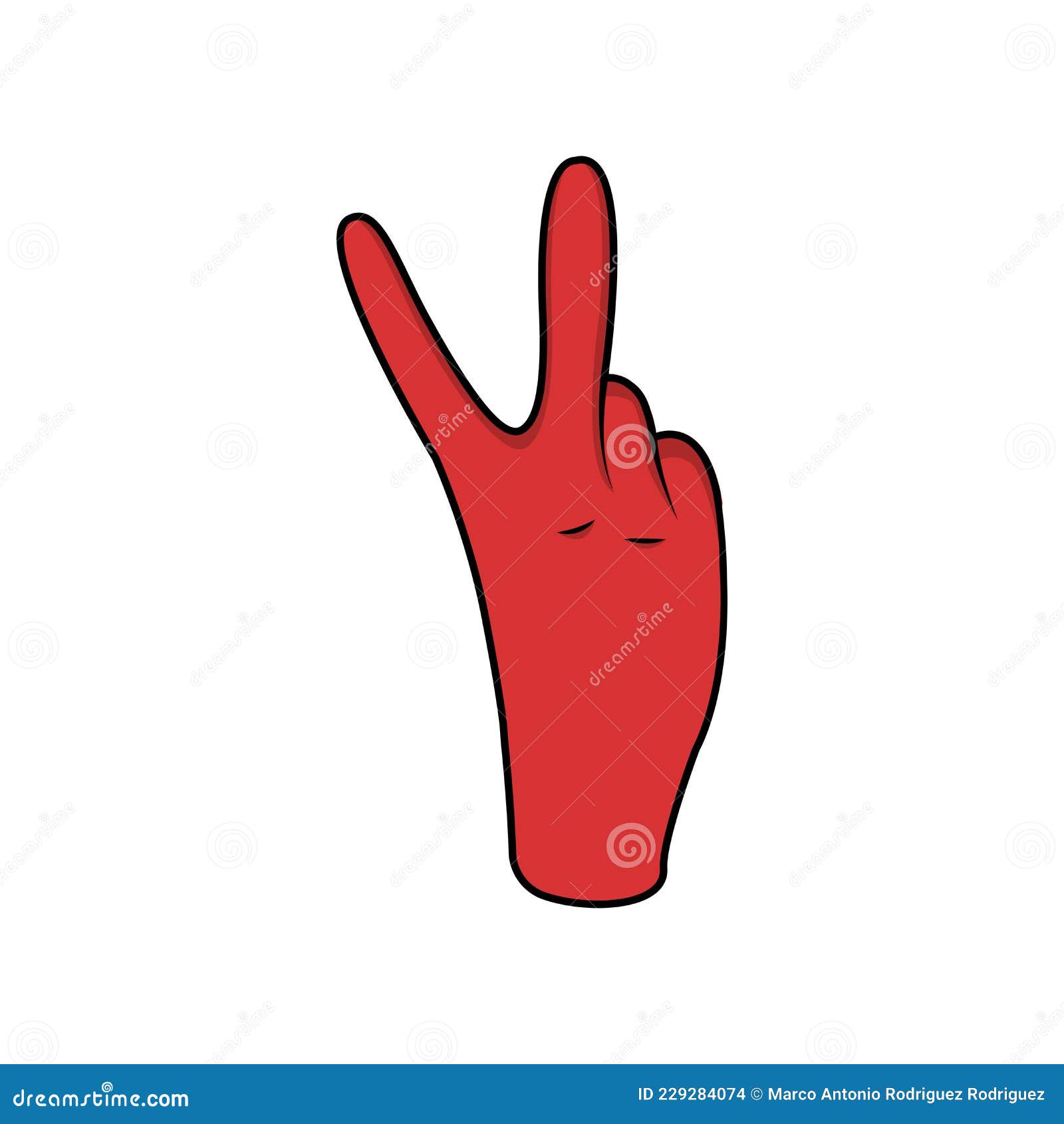 Isolated Hand Doing Sign Language Stock Vector - Illustration of ...