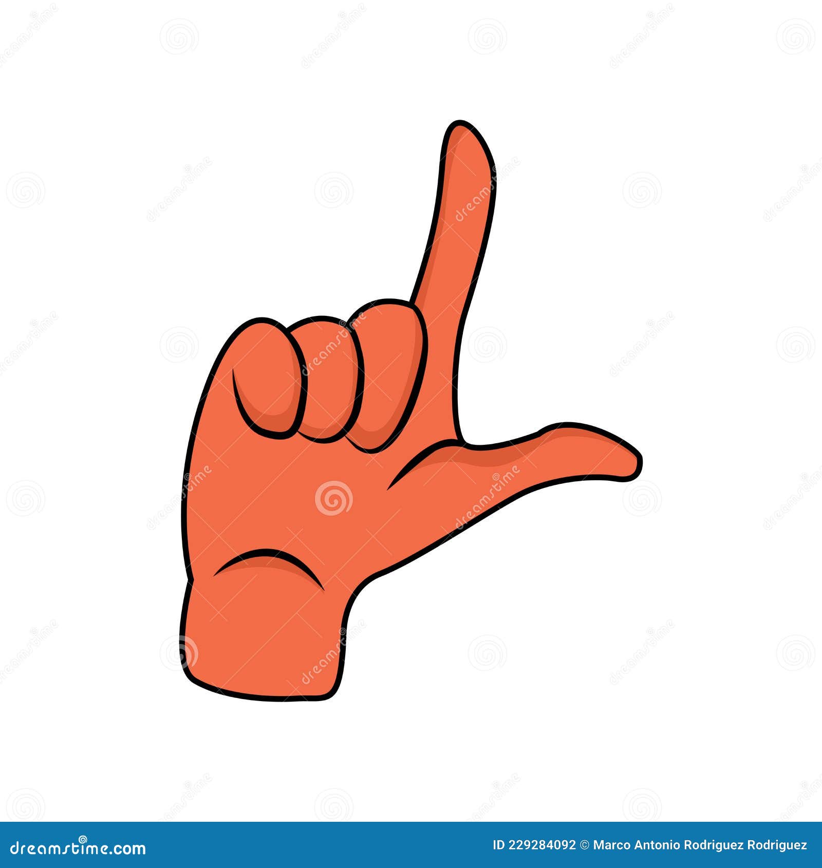 Isolated Hand Doing Sign Language Stock Vector - Illustration of talk ...