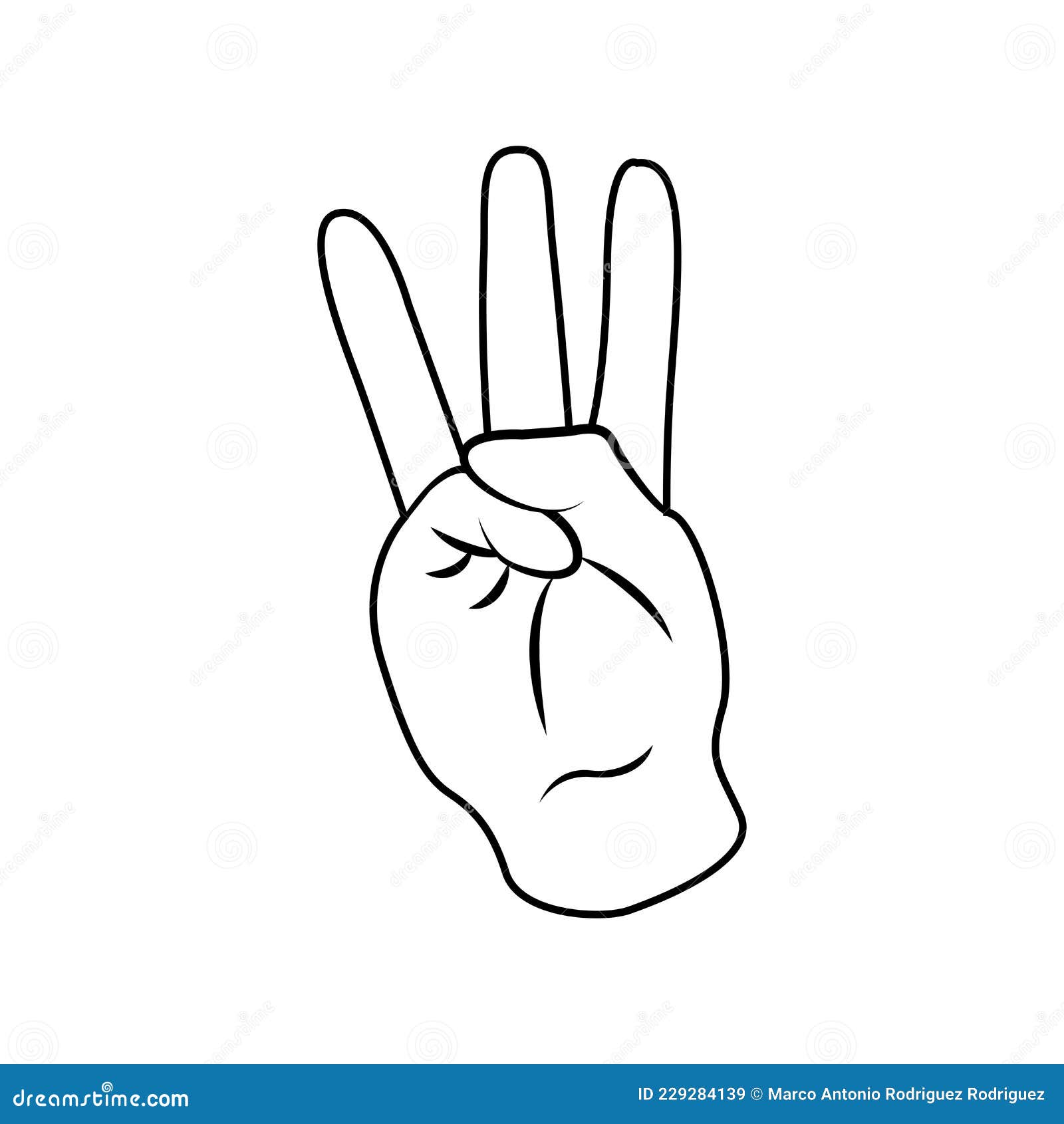 Isolated Hand Doing Sign Language Stock Vector - Illustration of ...
