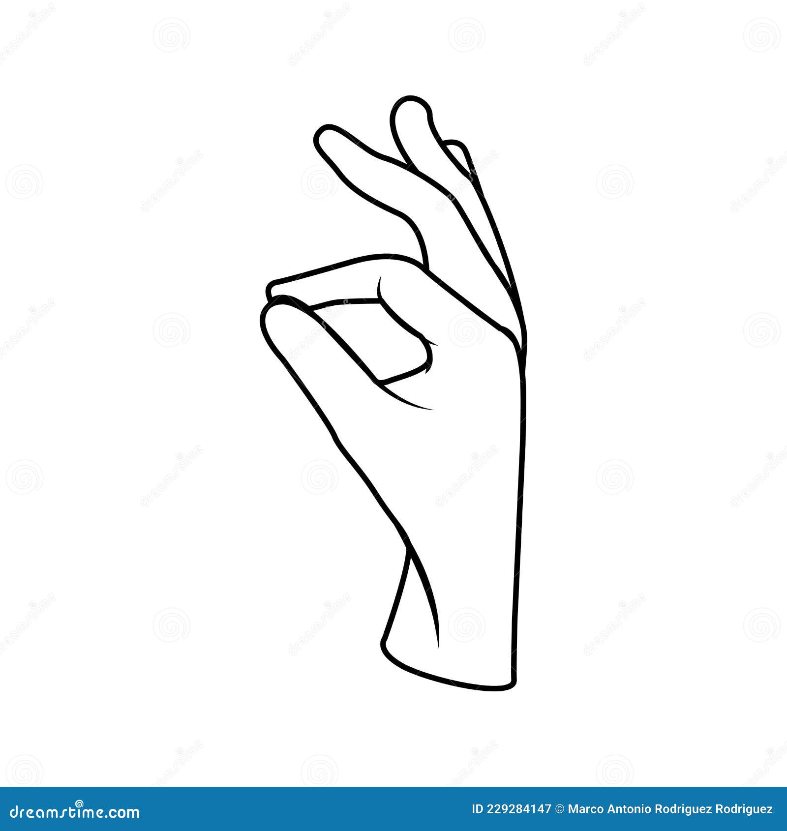 Isolated Hand Doing Sign Language Stock Vector - Illustration of sign ...