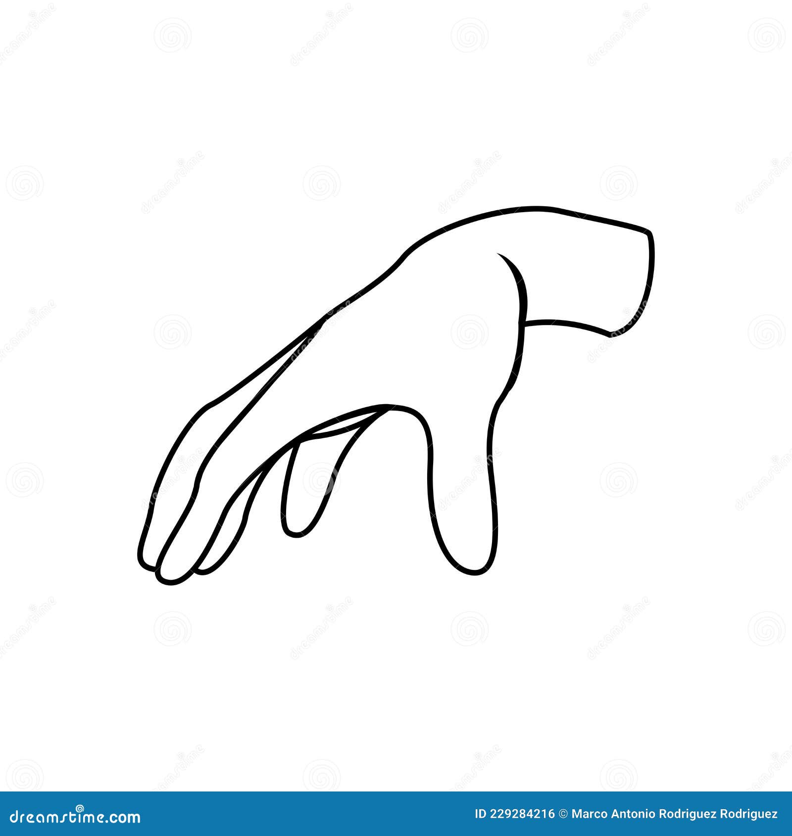 Isolated Hand Doing Sign Language Stock Vector - Illustration of white ...