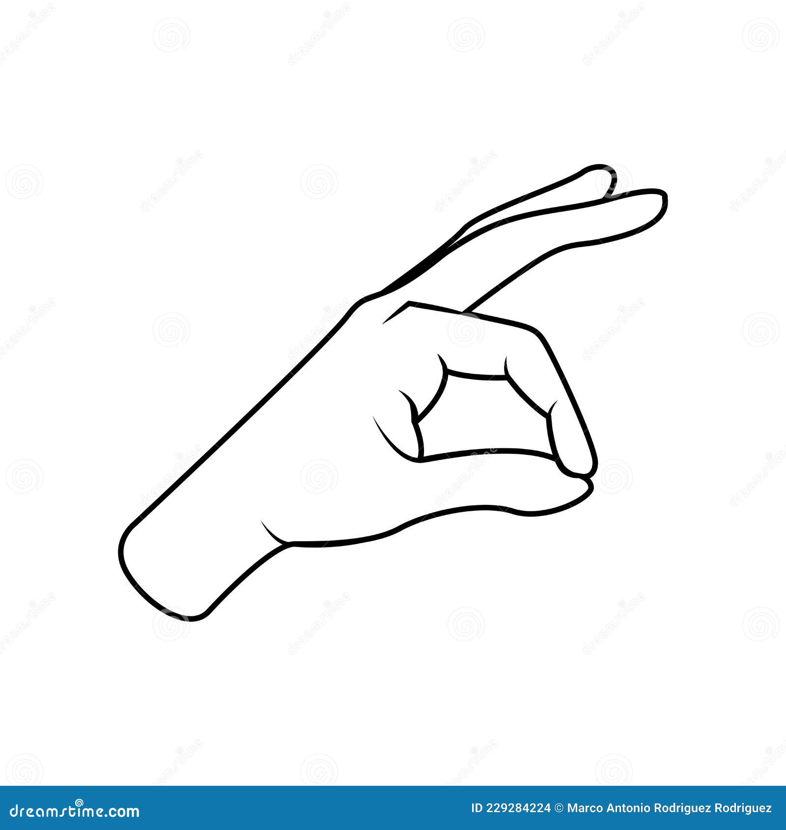 Isolated Hand Doing Sign Language Stock Vector - Illustration of people ...