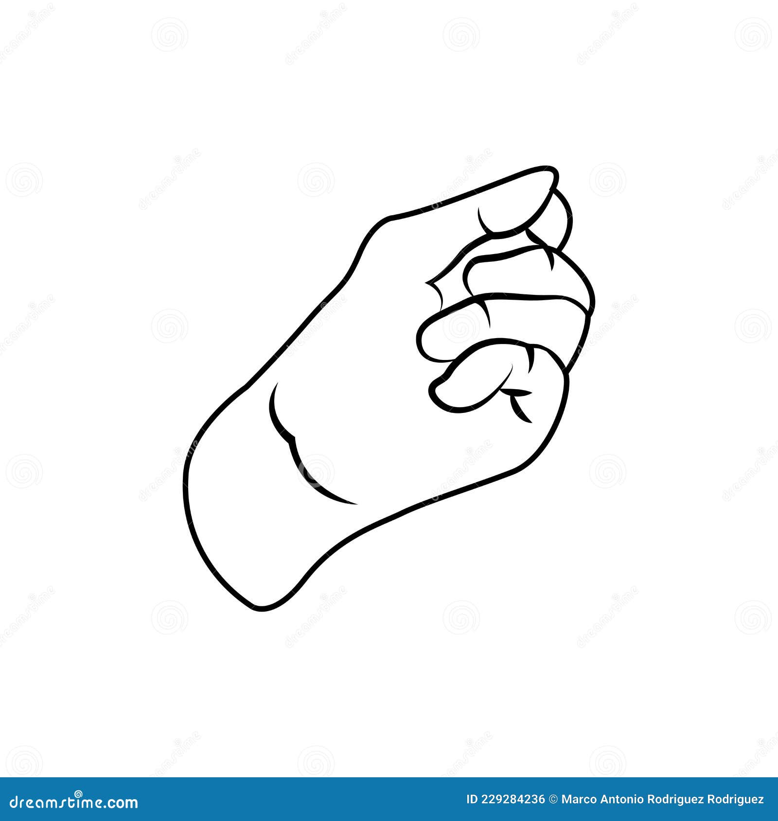 Isolated Hand Doing Sign Language Stock Vector - Illustration of ...