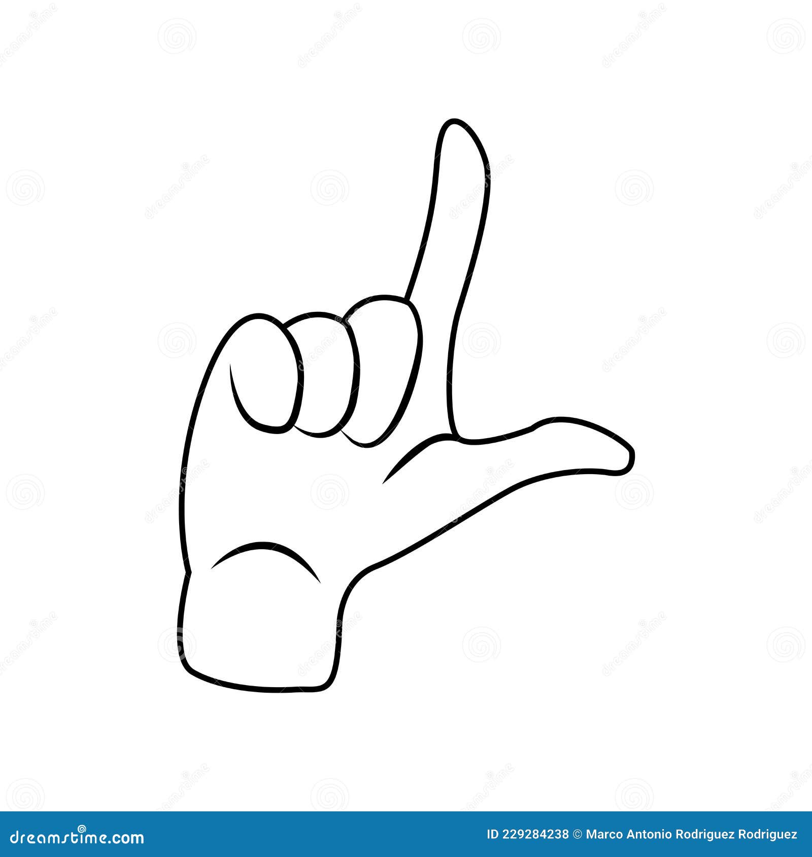 Isolated Hand Doing Sign Language Stock Vector - Illustration of white ...