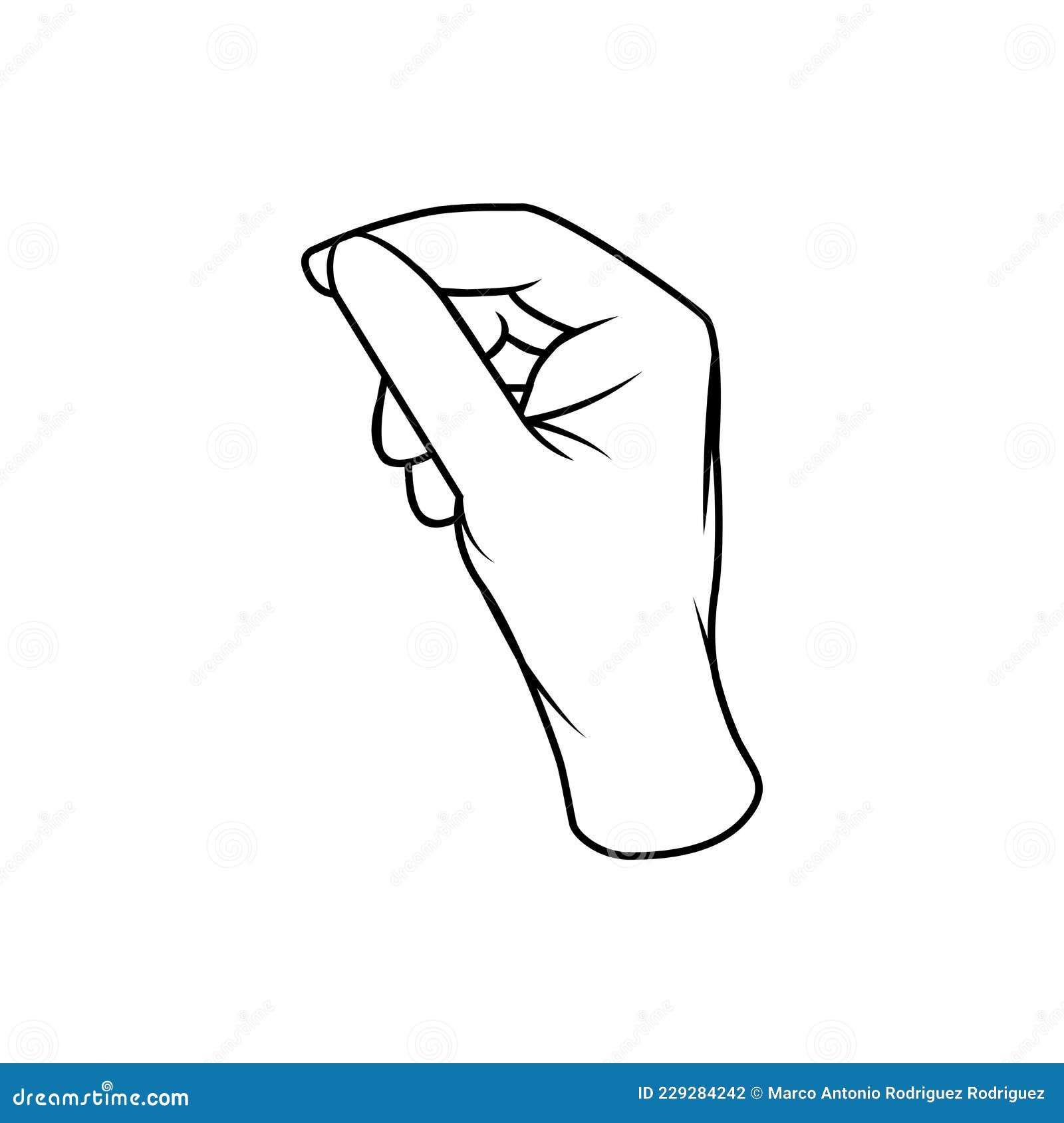 Isolated Hand Doing Sign Language Stock Vector - Illustration of talk ...