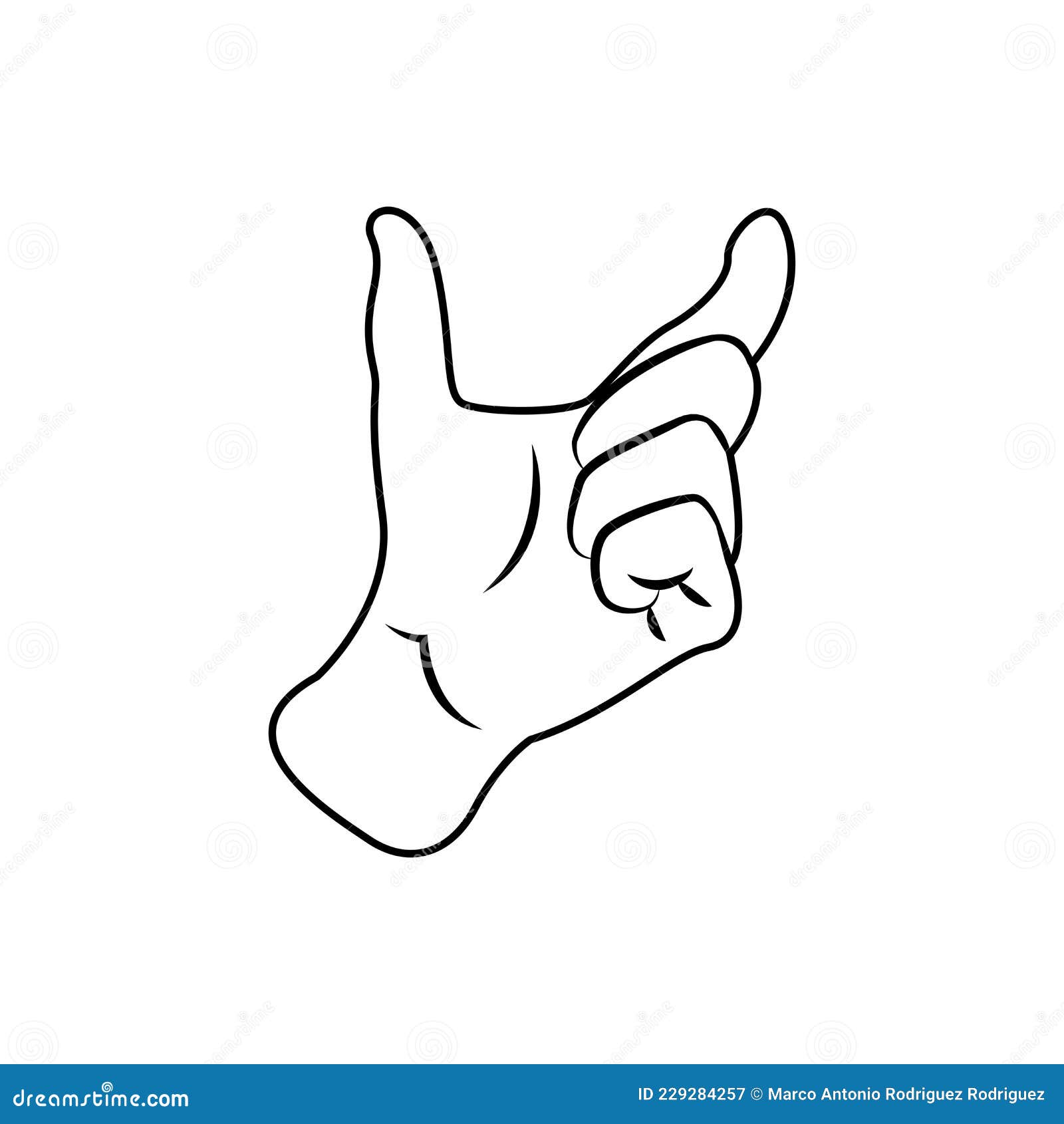 Isolated Hand Doing Sign Language Stock Vector - Illustration of ...