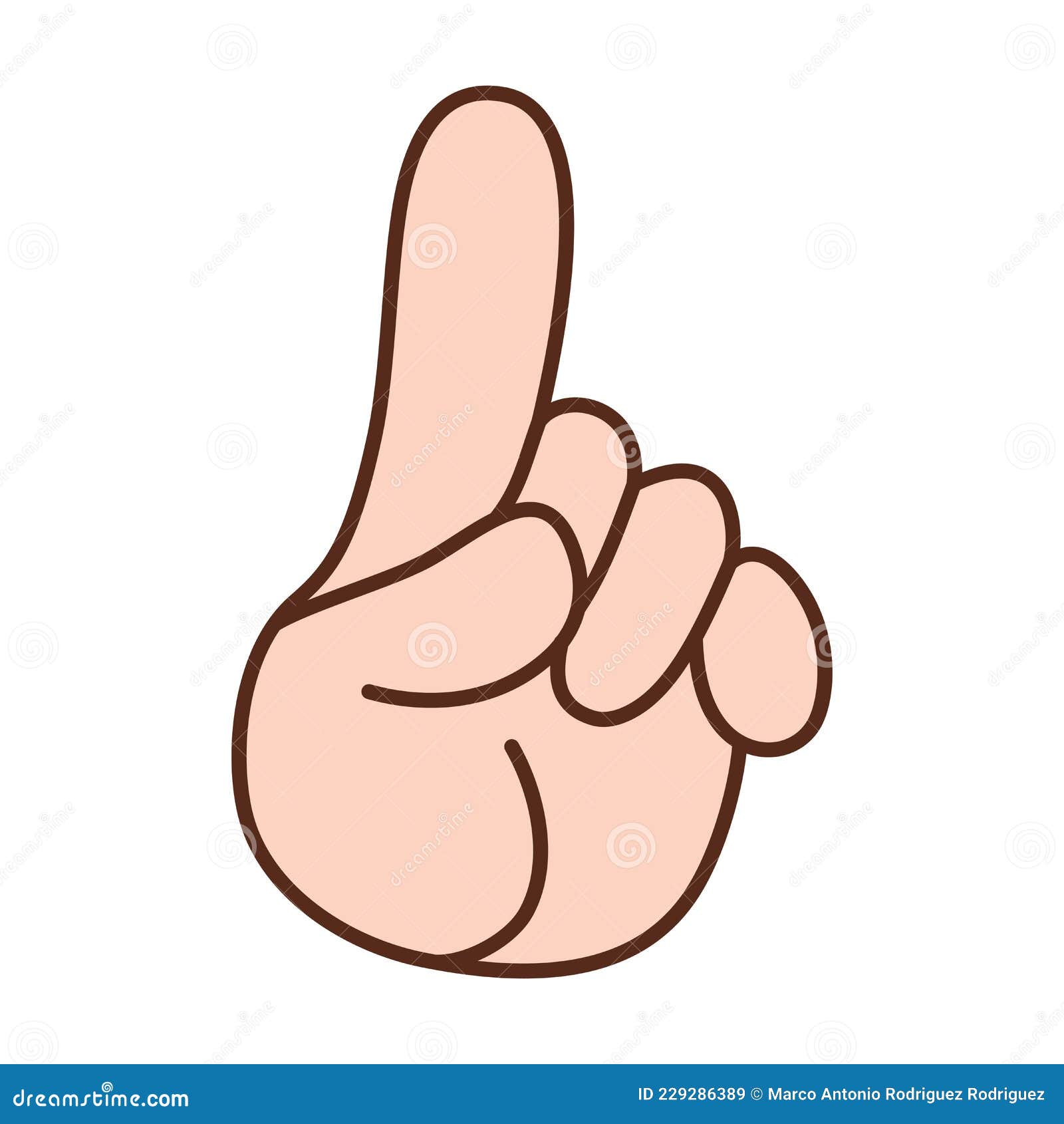 Isolated Hand Doing Sign Language Stock Vector - Illustration of hand ...