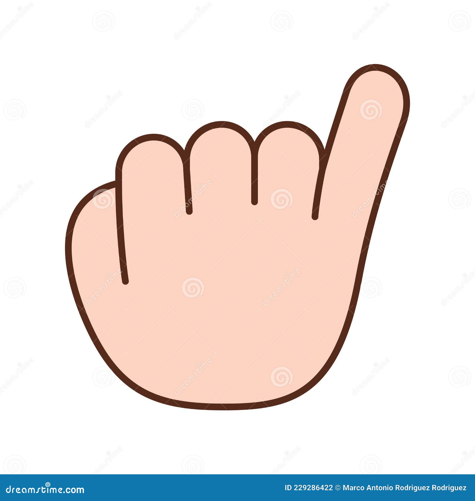 Isolated Hand Doing Sign Language Stock Vector - Illustration of ...