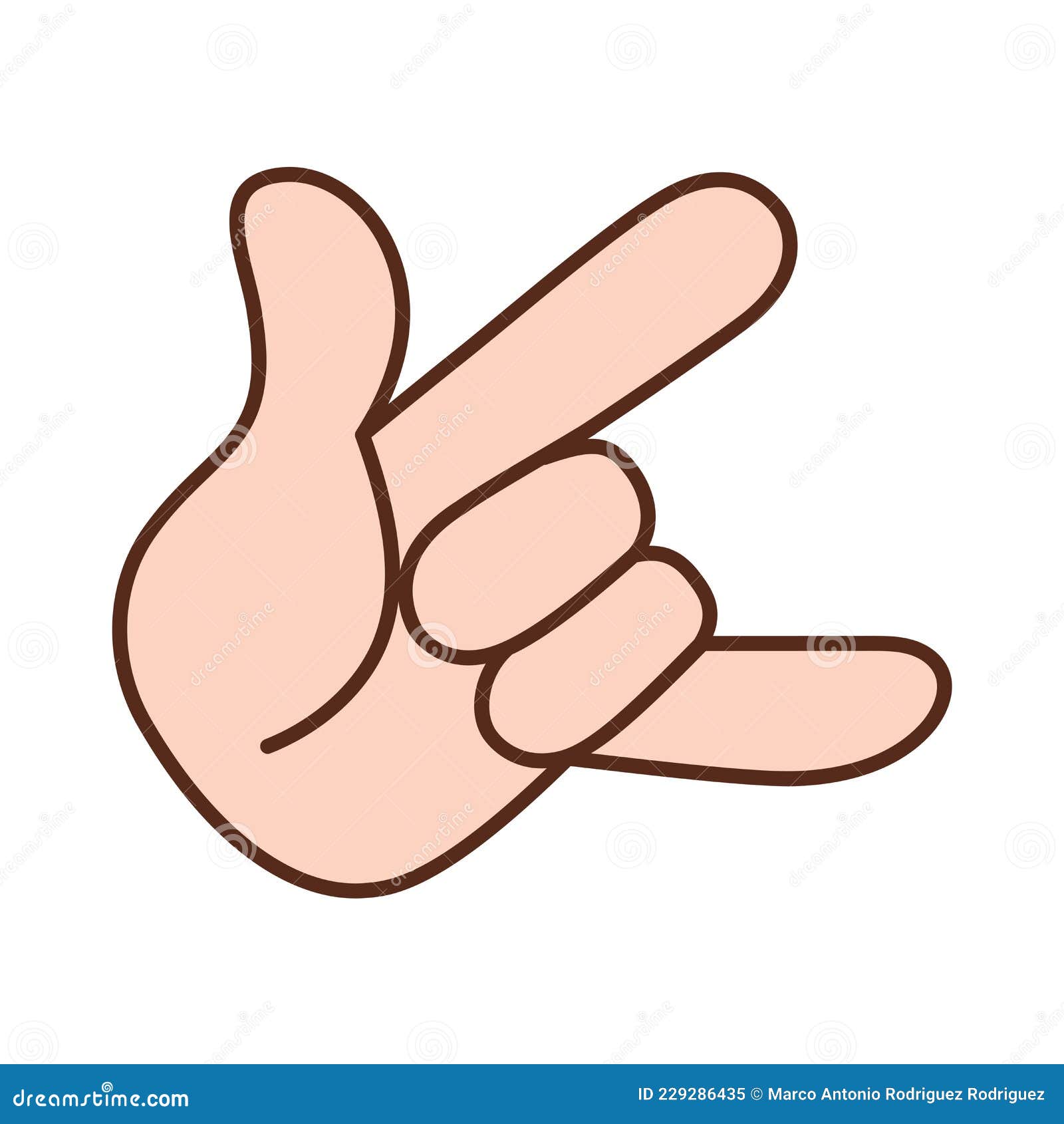 Isolated Hand Doing Sign Language Stock Vector - Illustration of ...