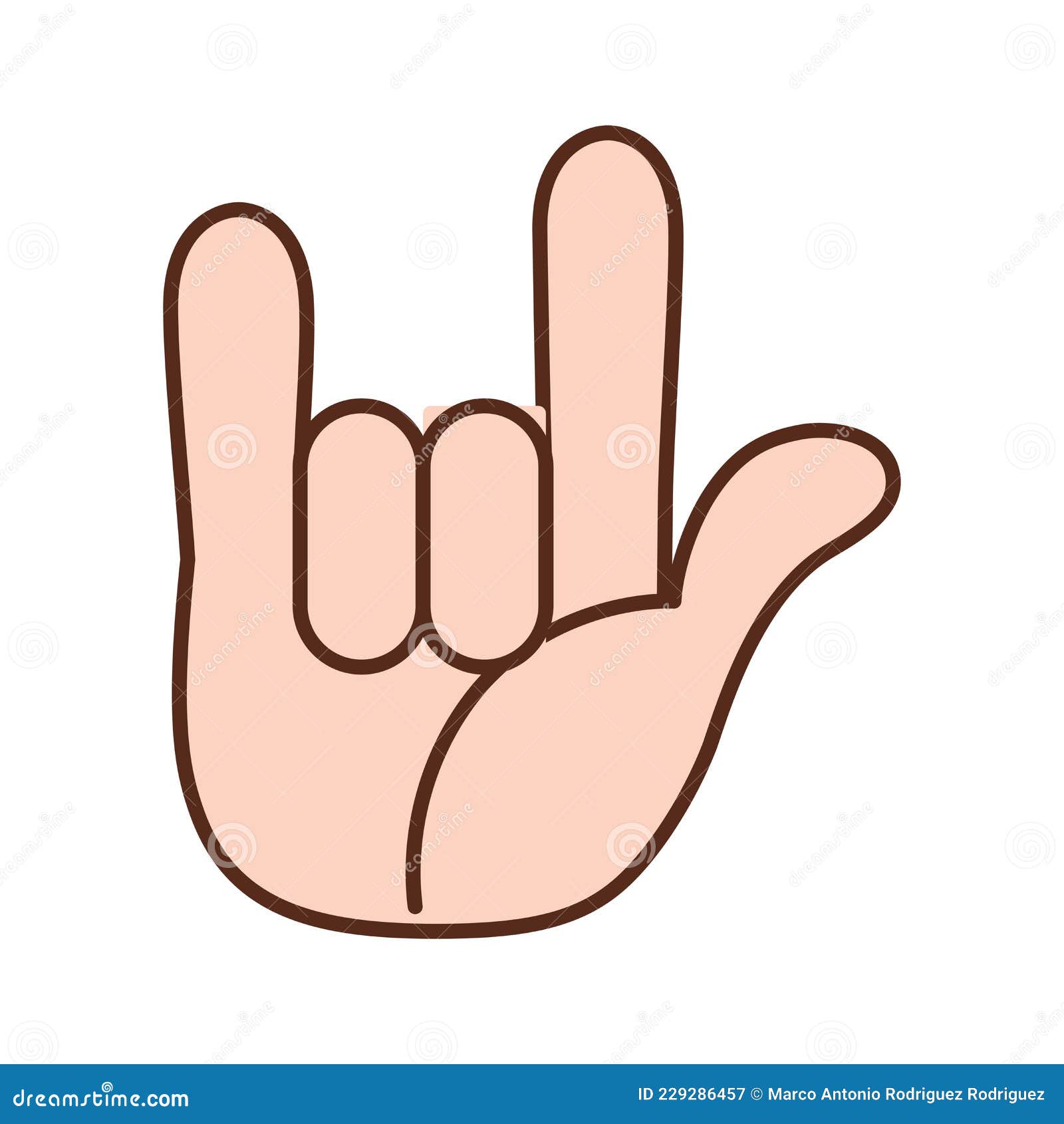 Isolated Hand Doing Sign Language Stock Vector - Illustration of ...