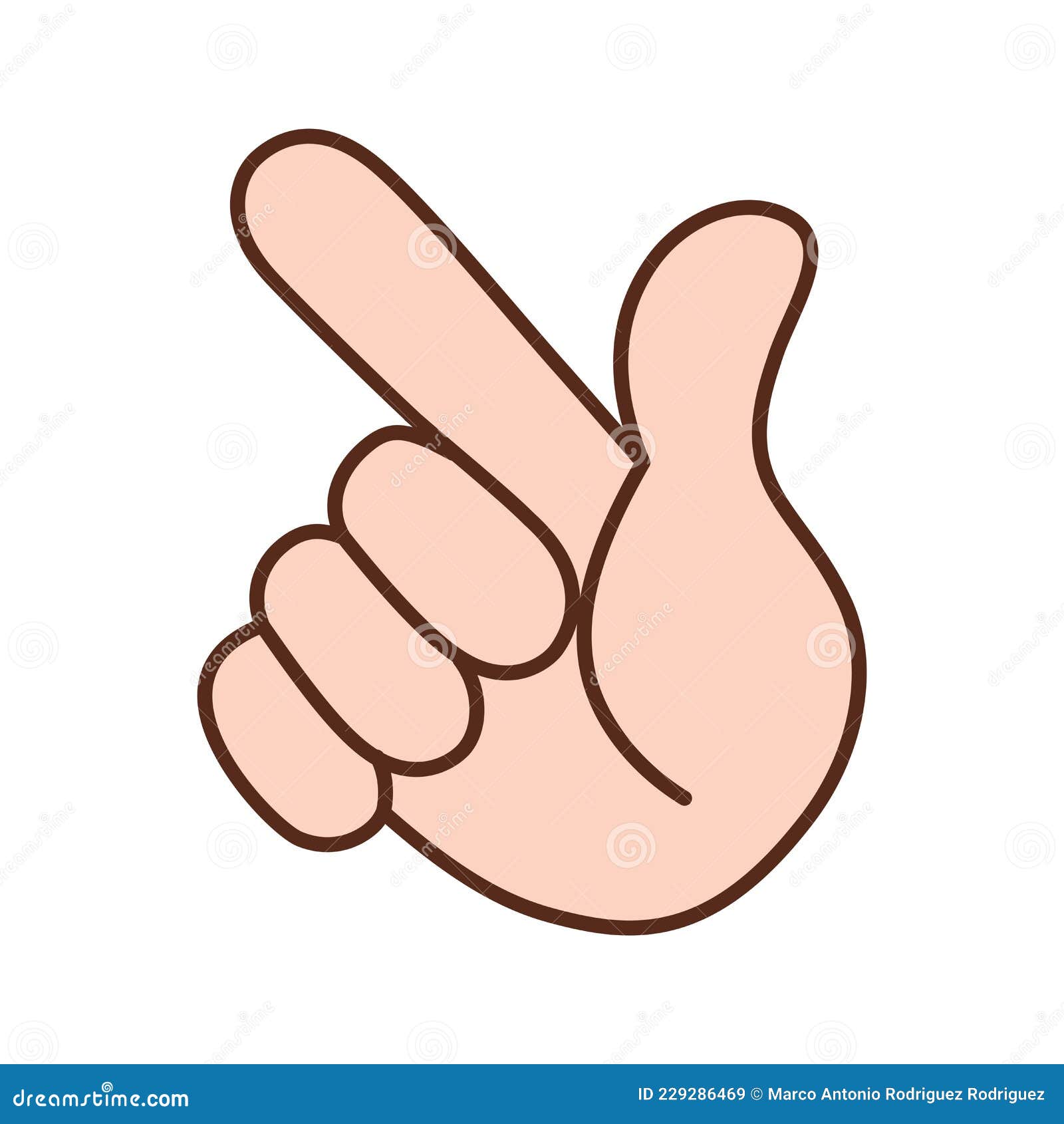 Isolated Hand Doing Sign Language Stock Vector - Illustration of ...