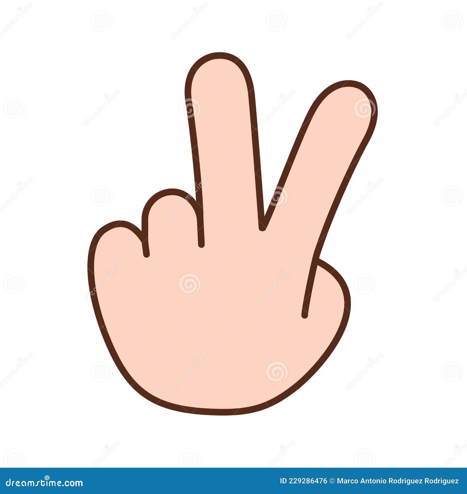 Isolated Hand Doing Sign Language Stock Vector - Illustration of learn ...