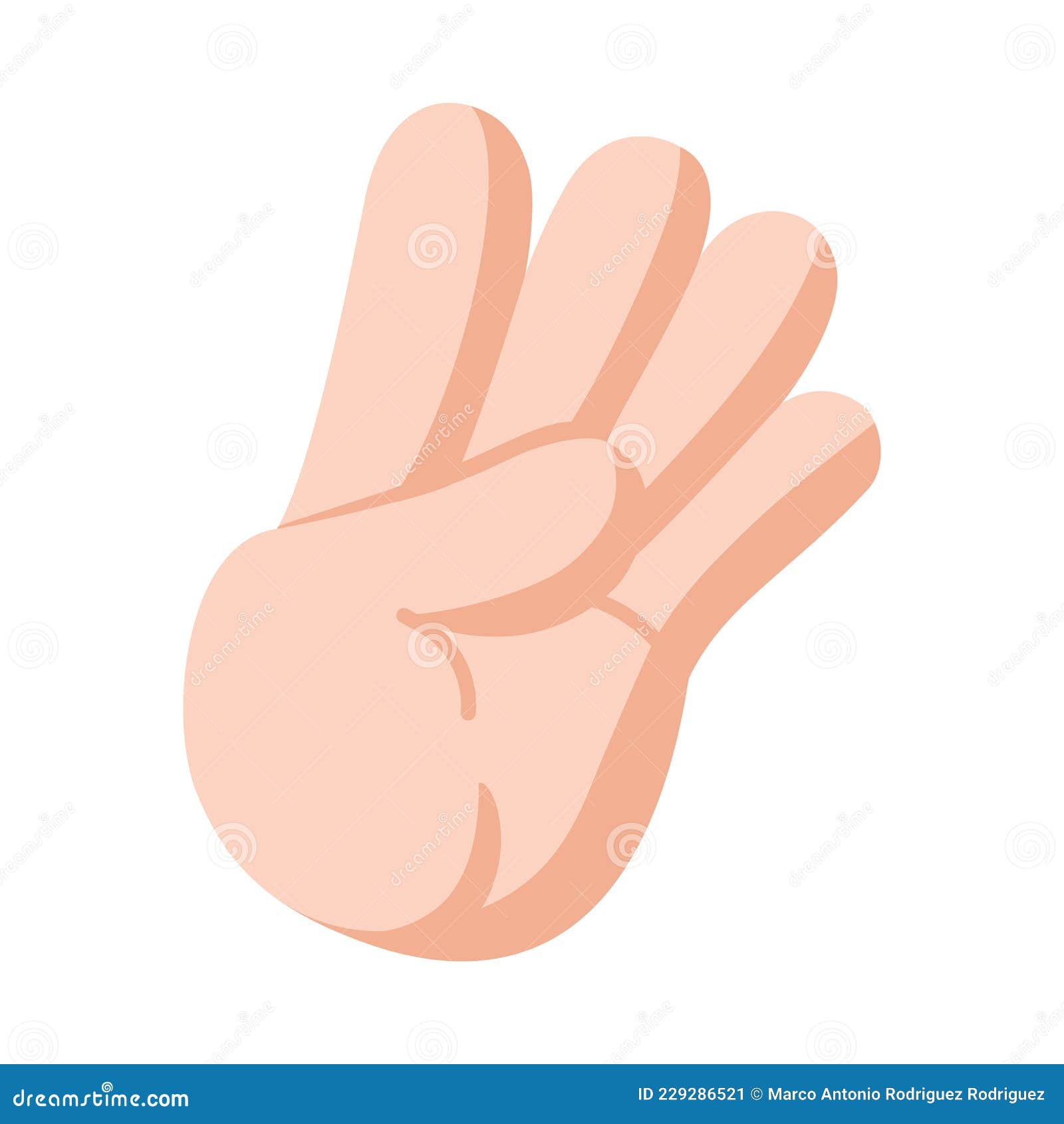 Isolated Hand Doing Sign Language Stock Vector - Illustration of ...