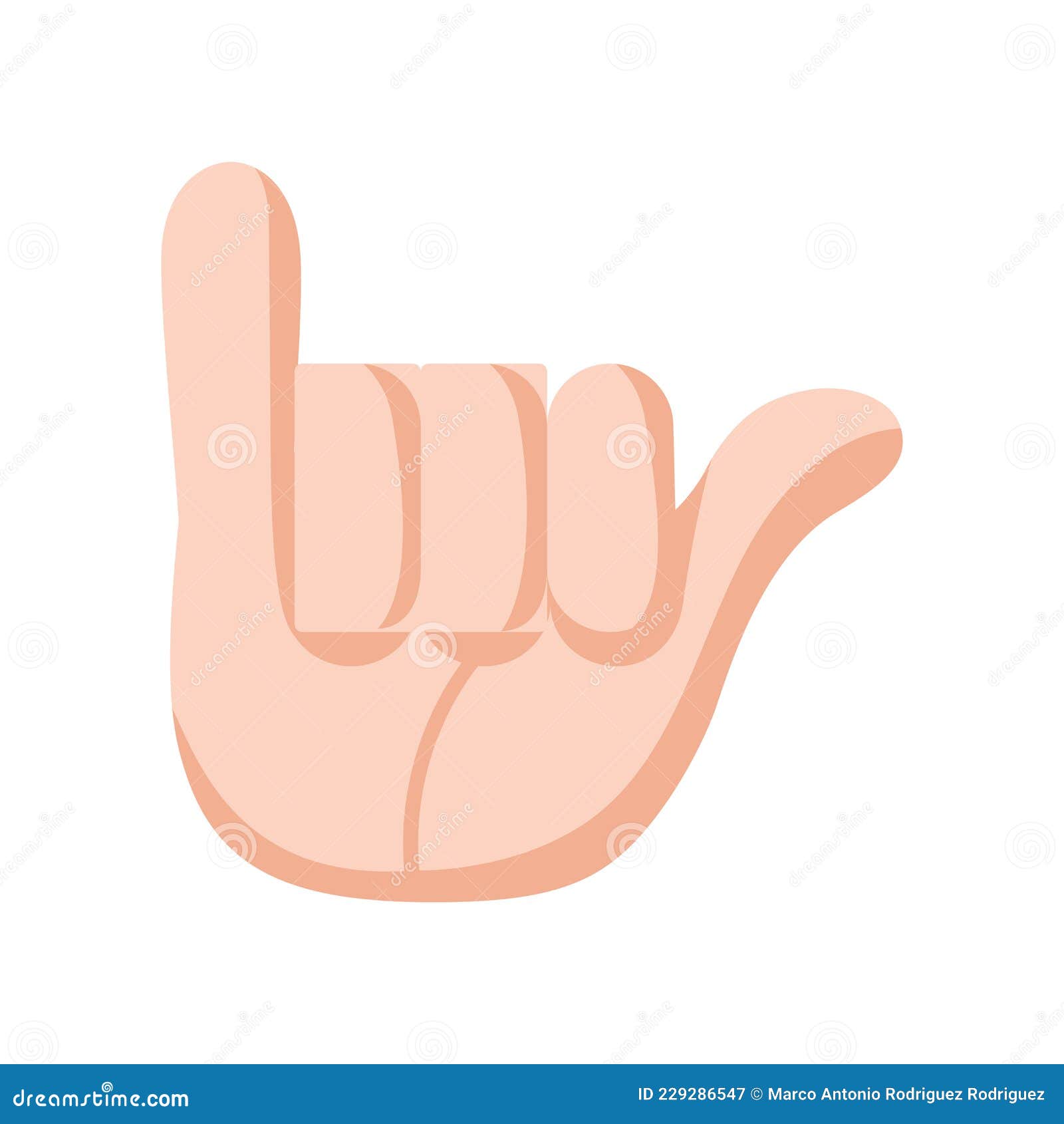 Isolated Hand Doing Sign Language Stock Vector - Illustration of ...