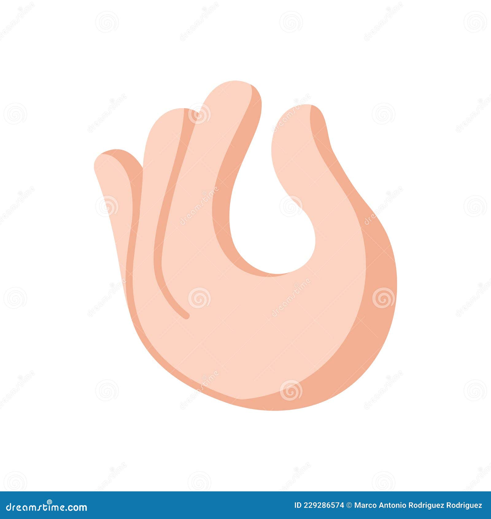 Isolated Hand Doing Sign Language Stock Vector - Illustration of ...