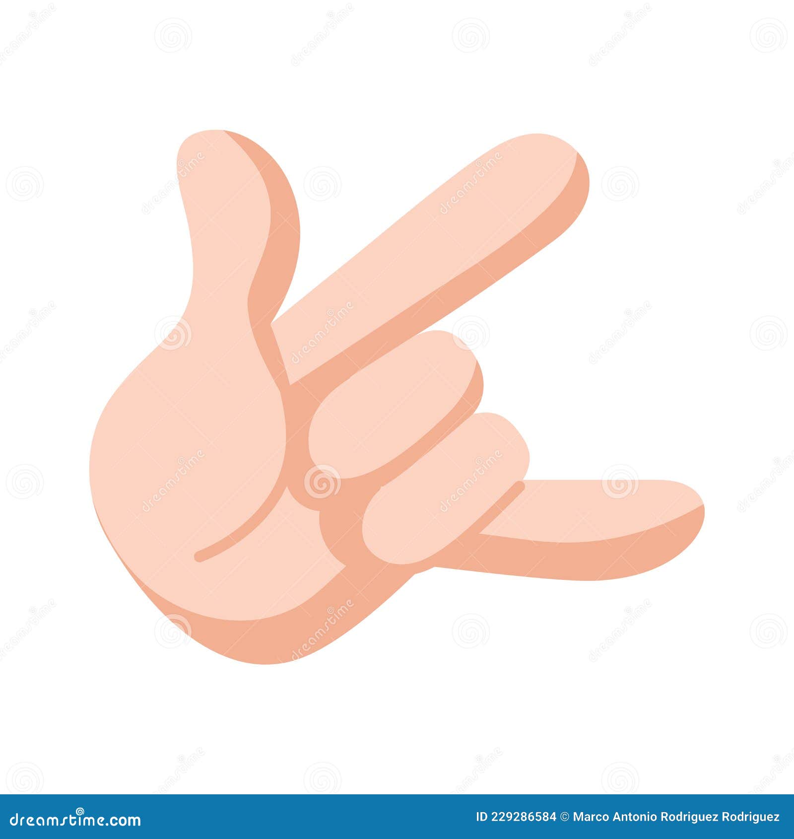 Isolated Hand Doing Sign Language Stock Vector - Illustration of finger ...
