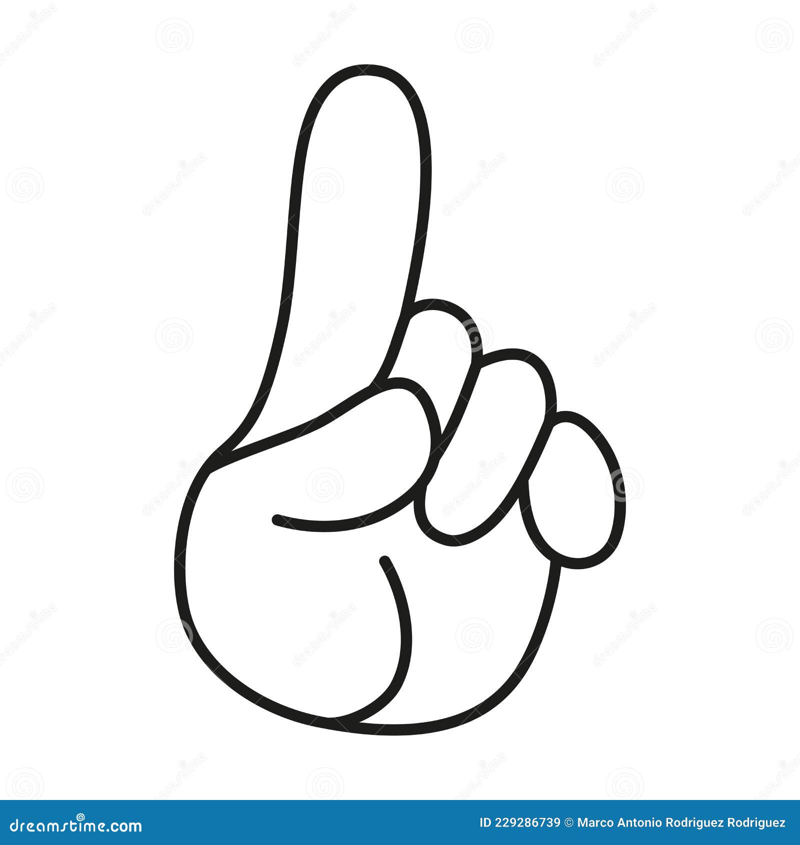 Isolated Hand Doing Sign Language Stock Vector - Illustration of ...