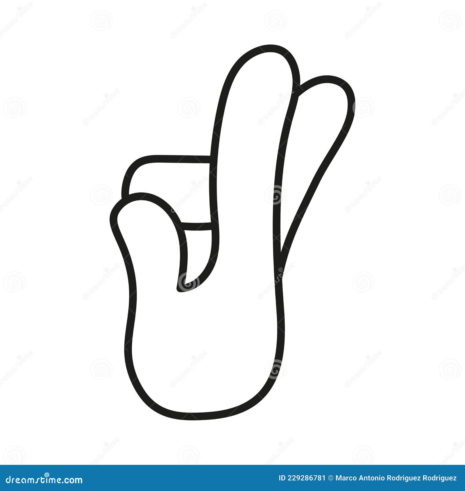 Isolated Hand Doing Sign Language Stock Vector - Illustration of ...