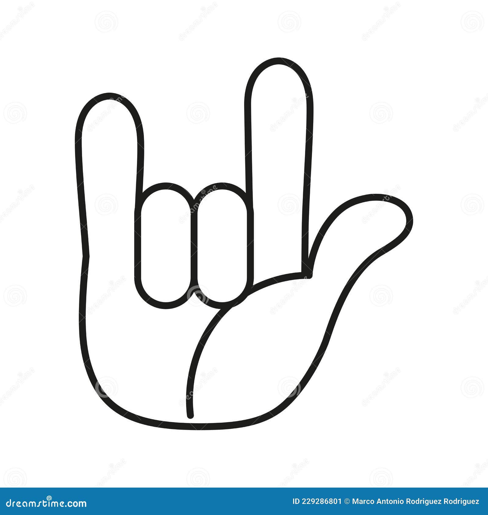 Isolated Hand Doing Sign Language Stock Vector - Illustration of vector ...