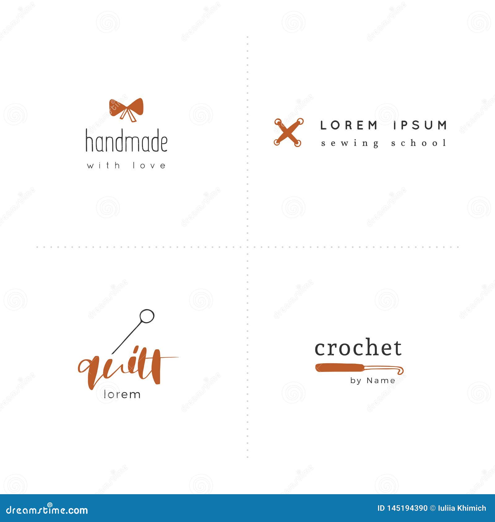 Isolated Hand Drawn Elements. Vector Colored Set of Handmade Logo ...