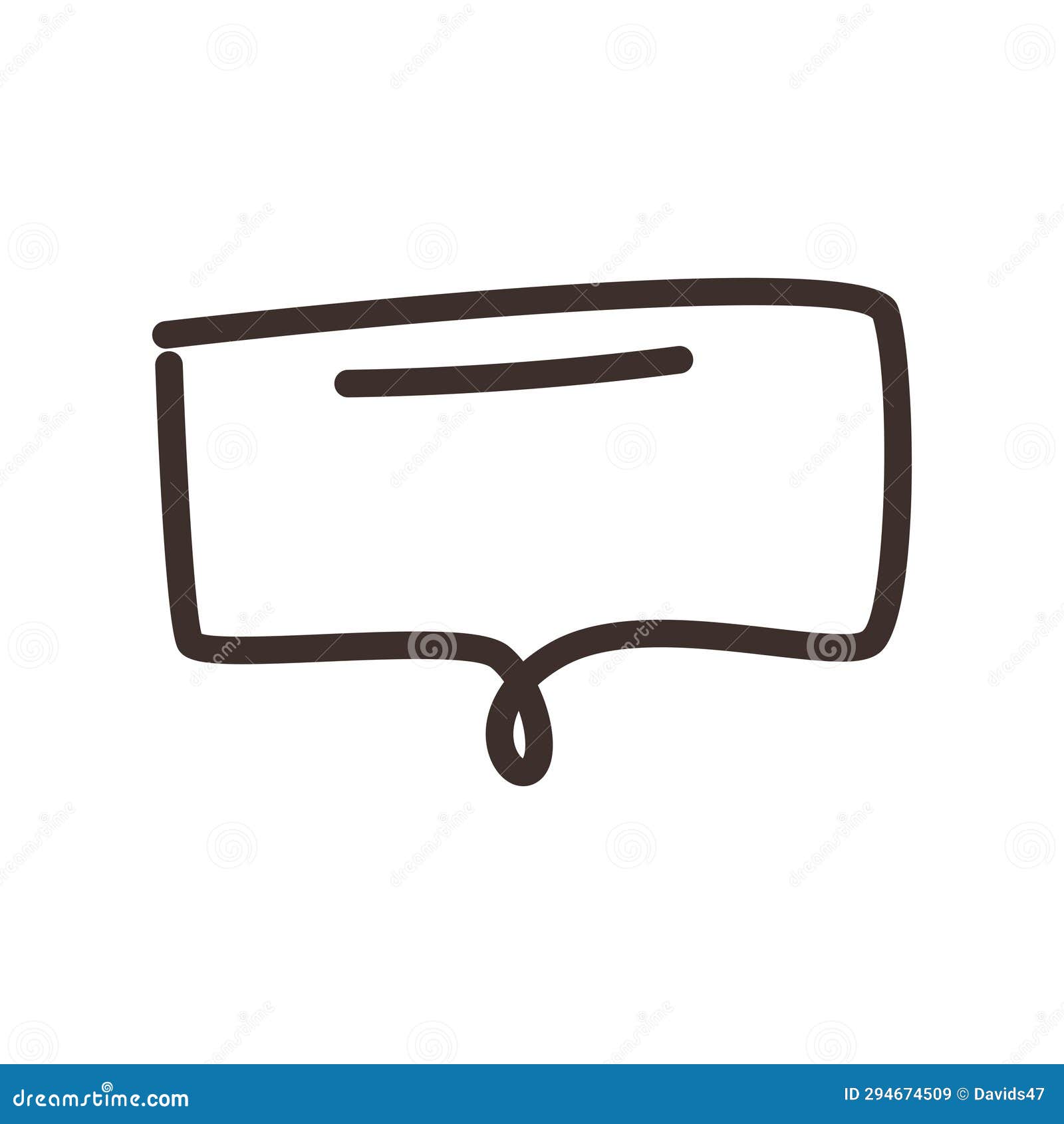 Isolated Hand Drawn Empty Bubble Chat Icon Vector Stock Vector ...