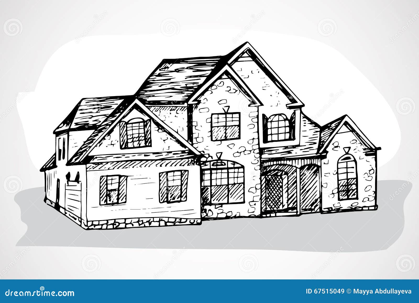 Isolated hand drawn house stock vector. Illustration of home - 67515049