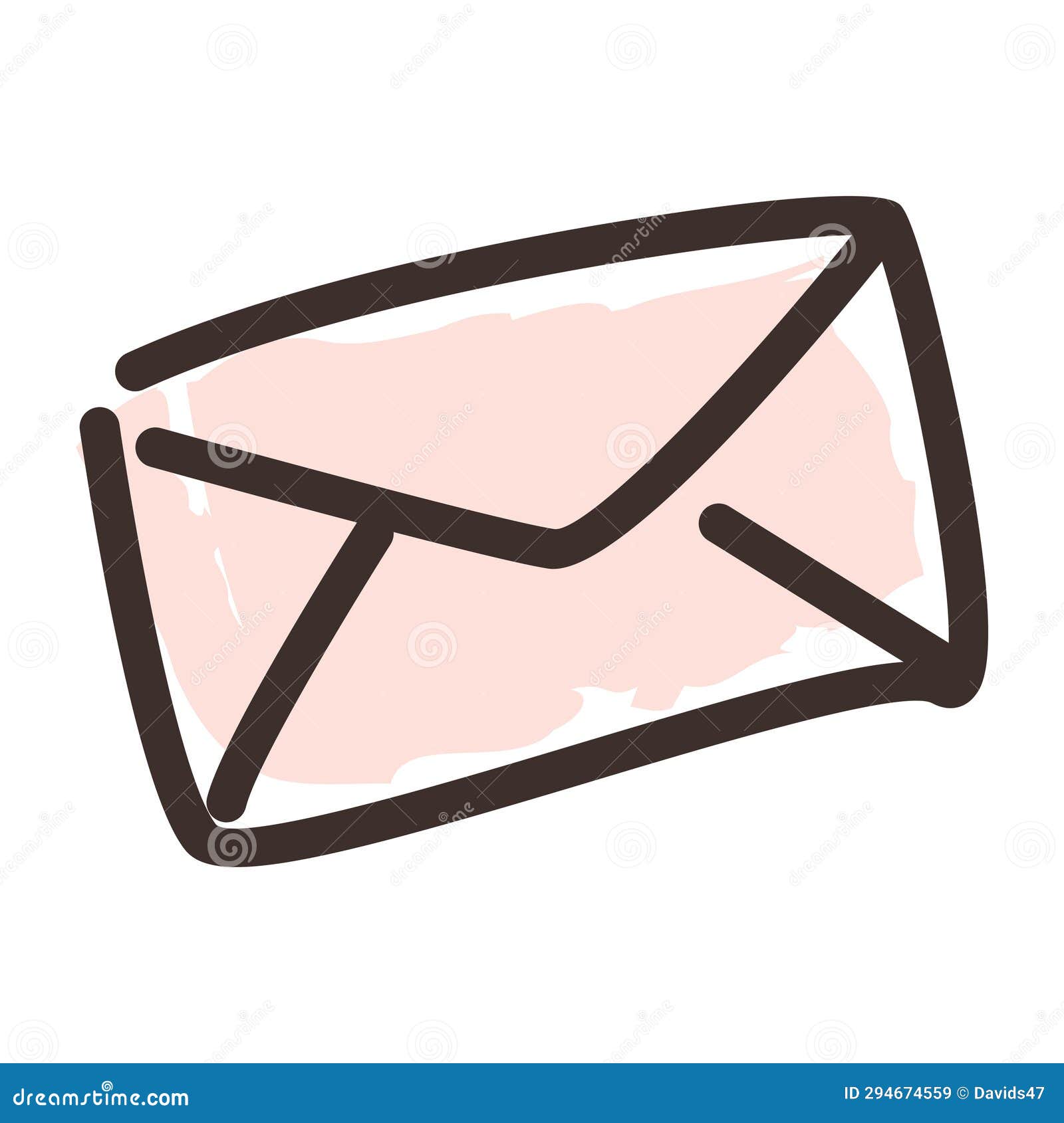 Isolated Hand Drawn Message Icon Vector Stock Vector - Illustration of ...