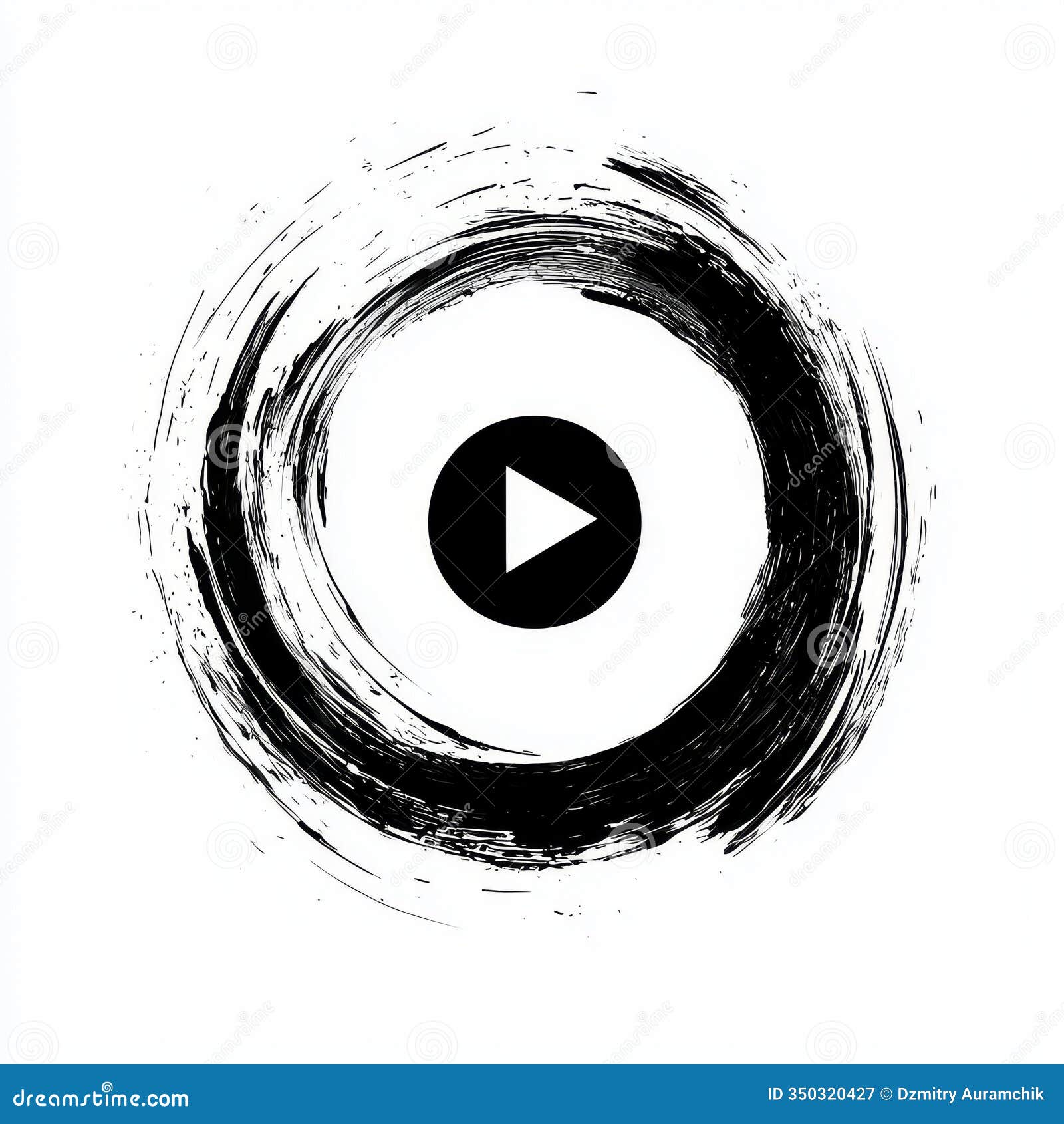 Isolated Hand Drawn Sketch Style Play Button on Transparent Stock Stock ...