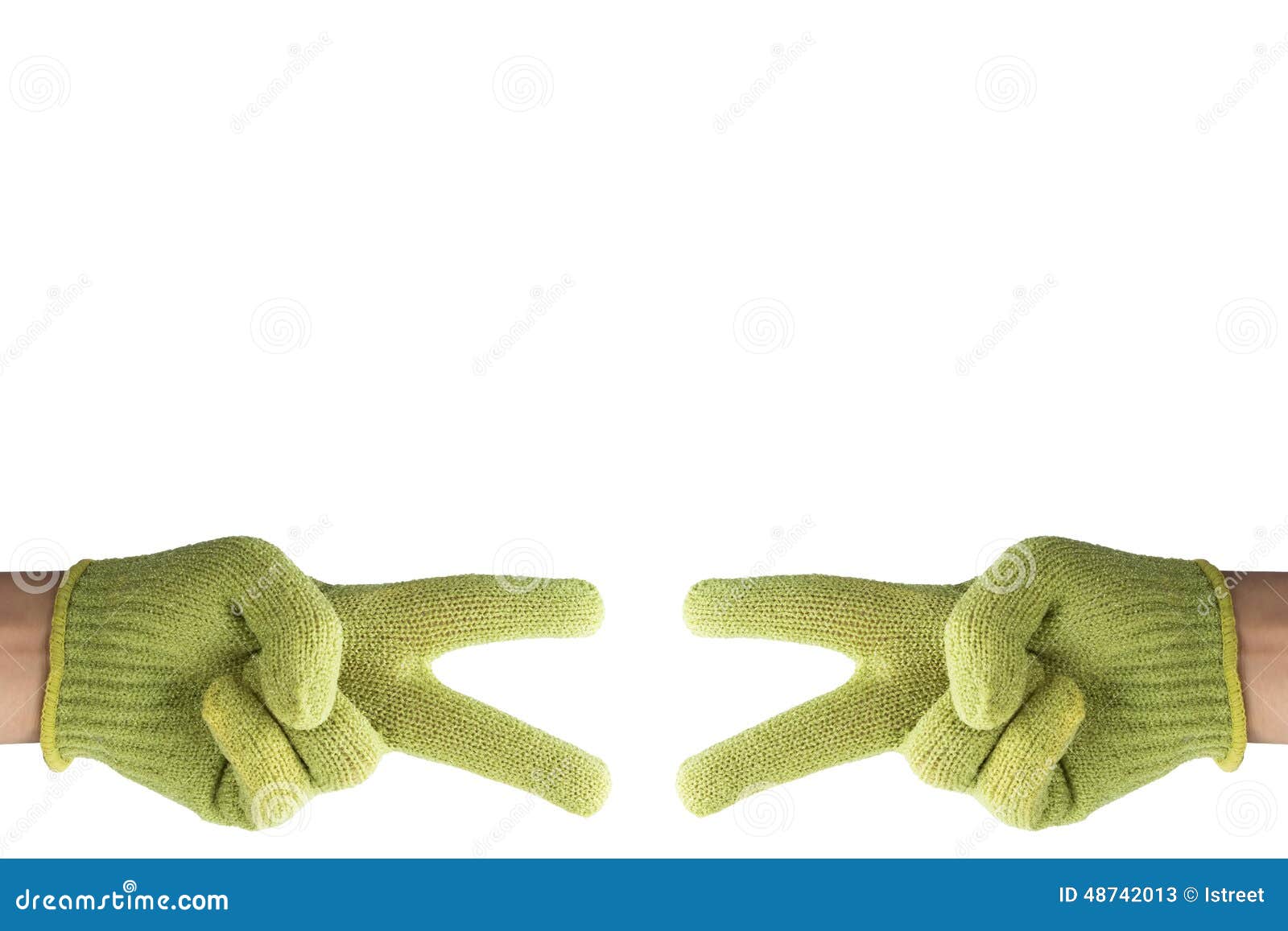 Isolated hand in glove stock image. Image of idea, blank - 48742013