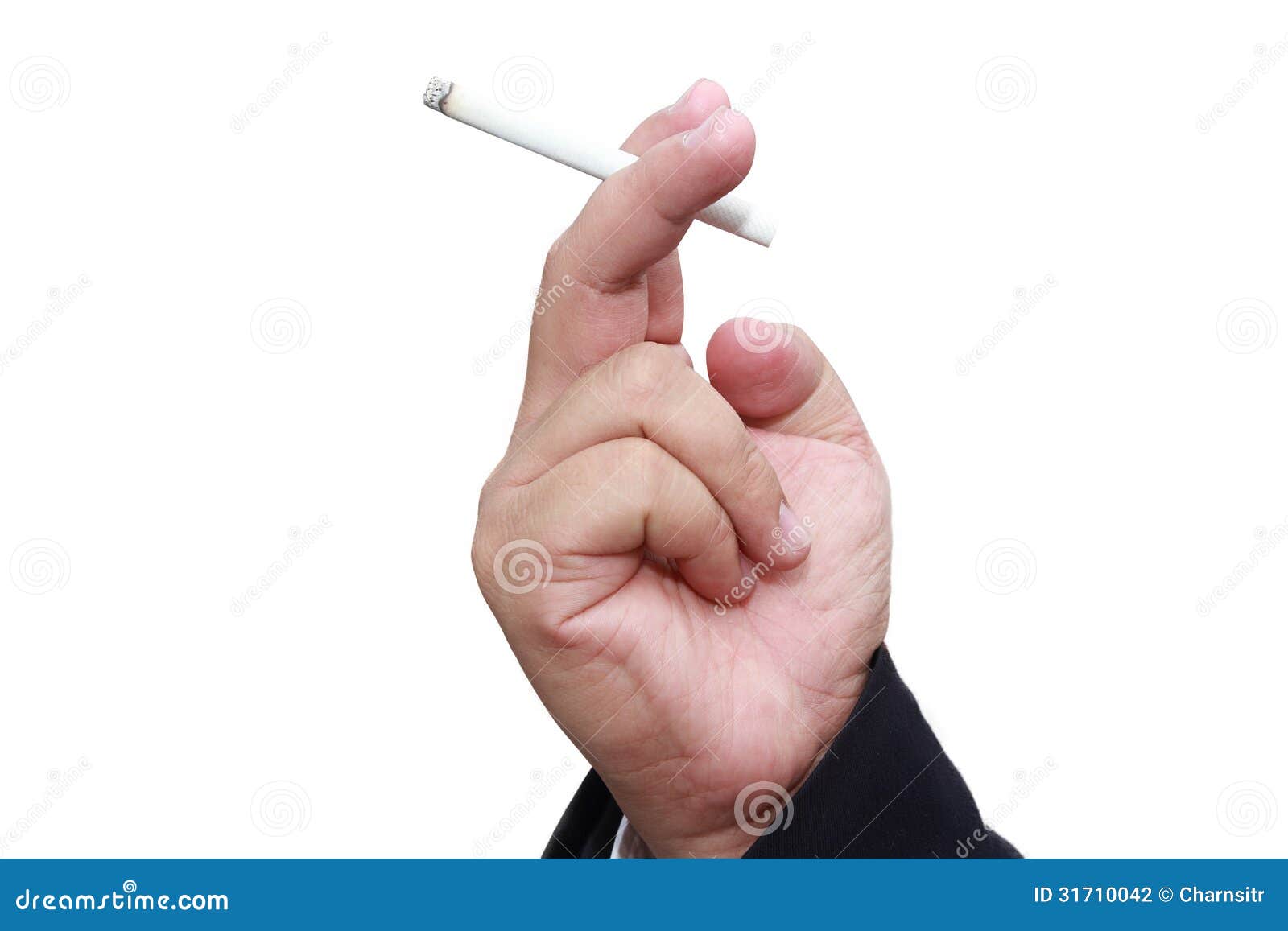 Isolated Hand Holding Cigarette Stock Photography - Image: 31710042