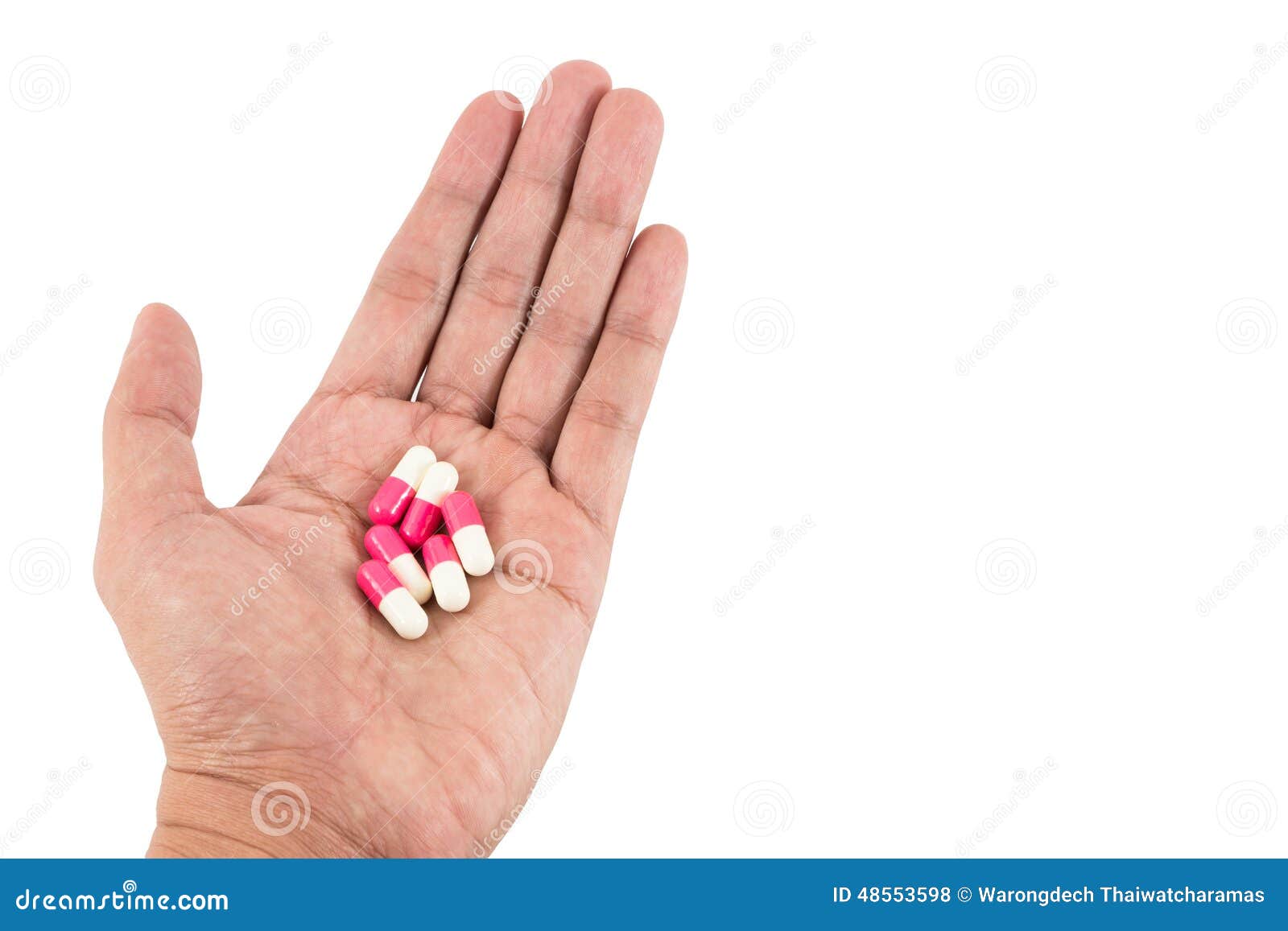 Isolated of Hand Holding a Pill Capsule Stock Photo - Image of group ...