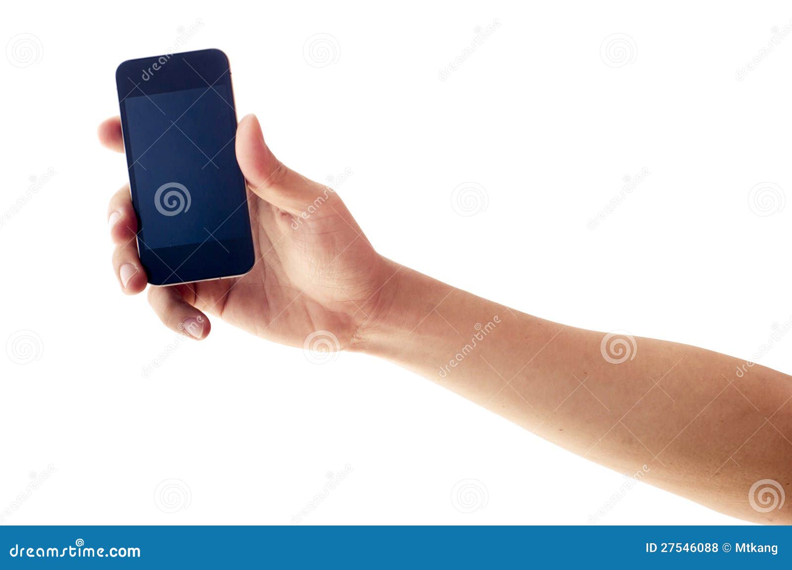 Isolated Hand Holding Smartphone or Phone Stock Photo - Image of ...