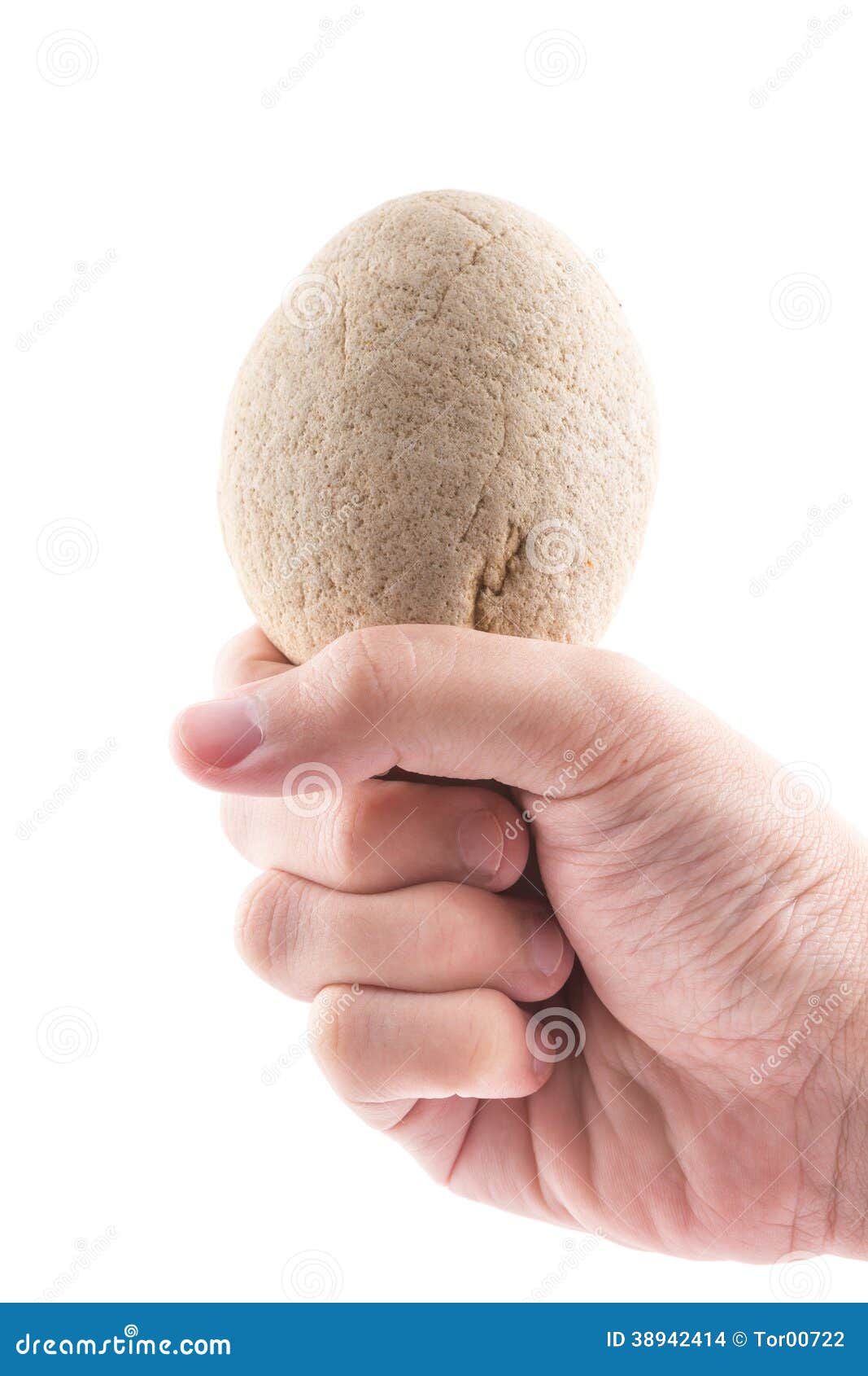 Isolated of the Hand is Holding To Stone in Spa Stock Photo - Image of ...