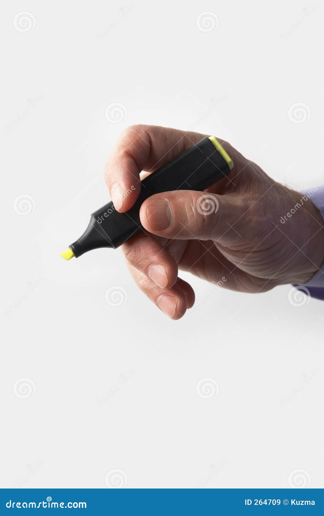 Isolated hand and marker stock image. Image of white, graphic - 264709