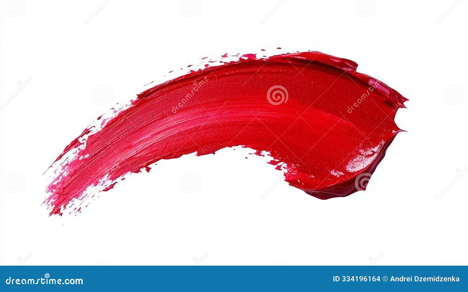 An Isolated Hand-painted Red Stroke on a White Background Stock Photo ...