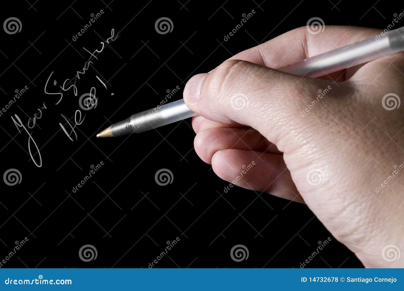 Isolated Hand and Pen with Copy Space Stock Photo - Image of graphic ...