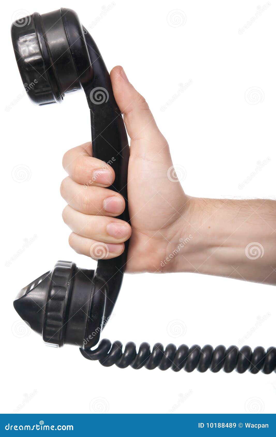Isolated Hand and Phone Against White Background Stock Image - Image of ...