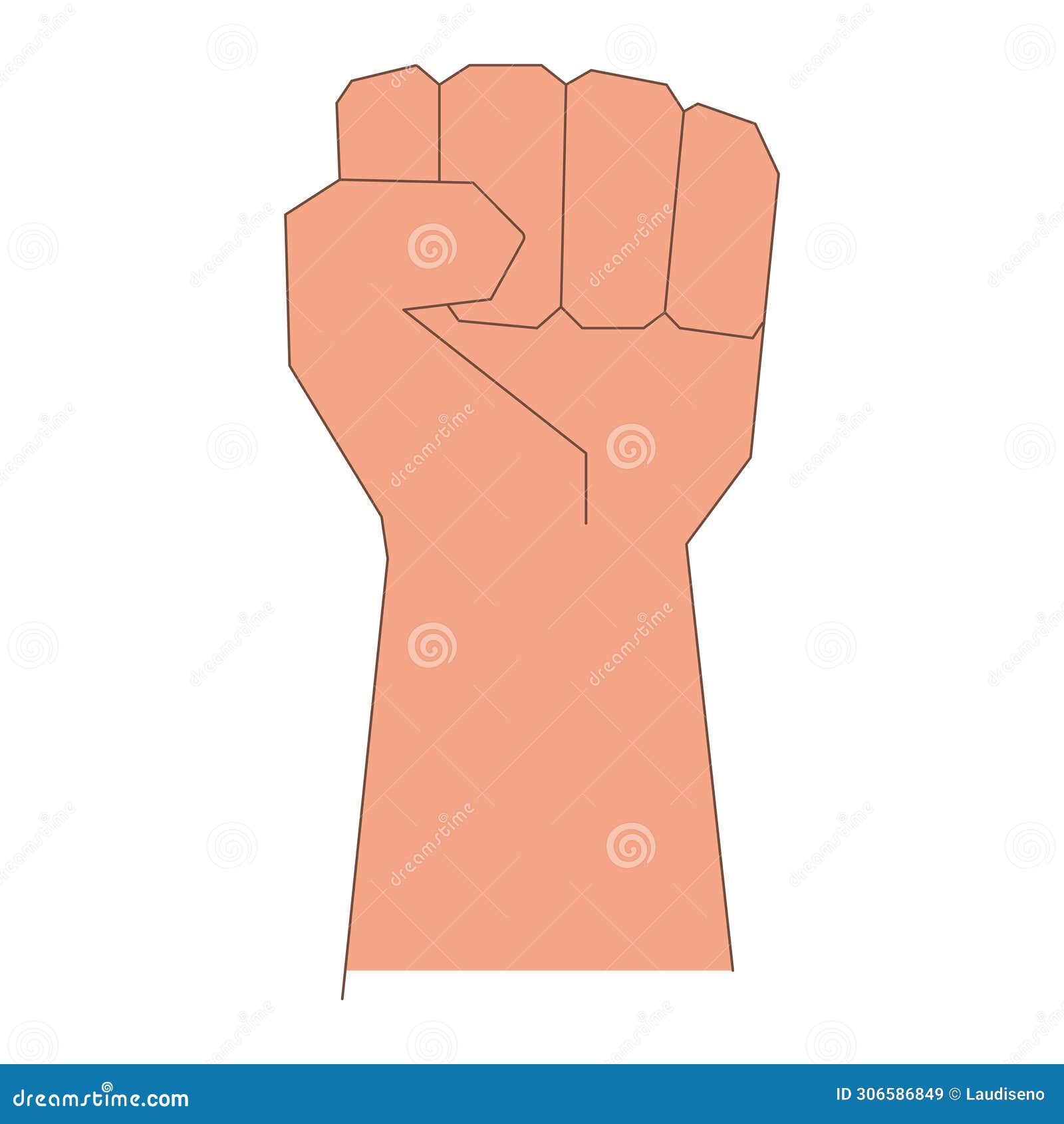 Isolated Hand Protest Gesture Icon Vector Stock Vector - Illustration ...