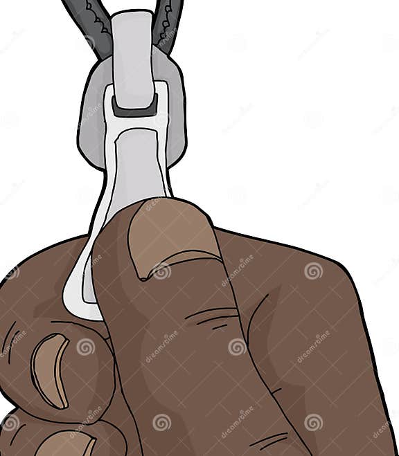 Isolated Hand Pulling Zipper Stock Illustration - Illustration of close ...