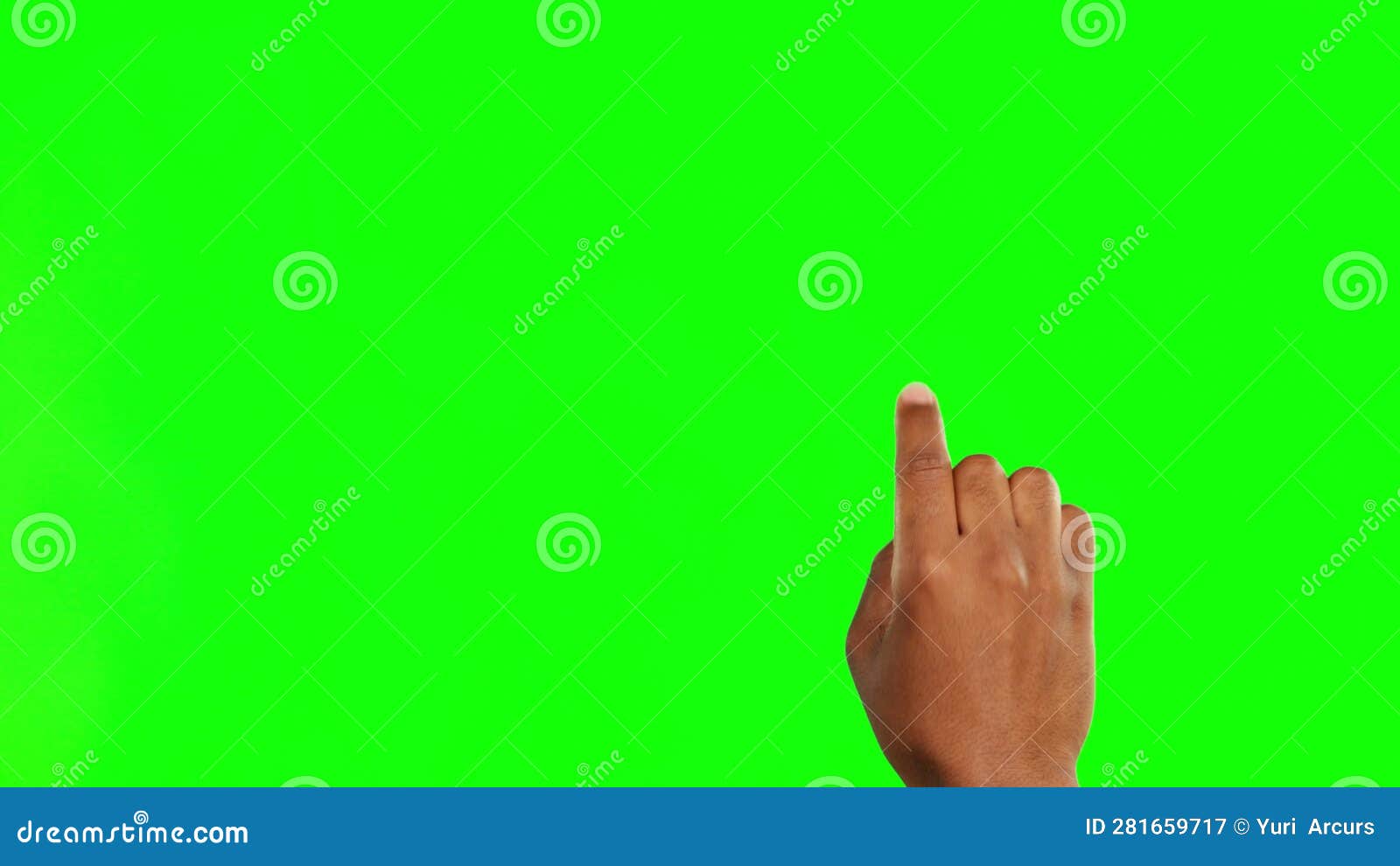 Isolated Hand, Swipe and Click with Green Screen for Choice, Search or ...