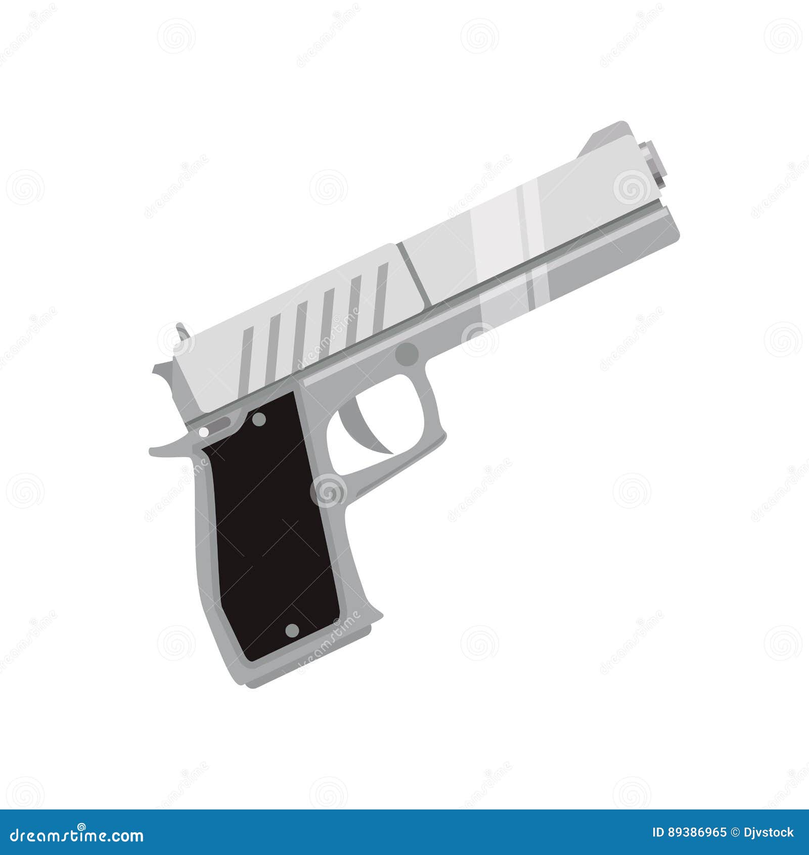 Isolated handgun weapon stock illustration. Illustration of soldier ...