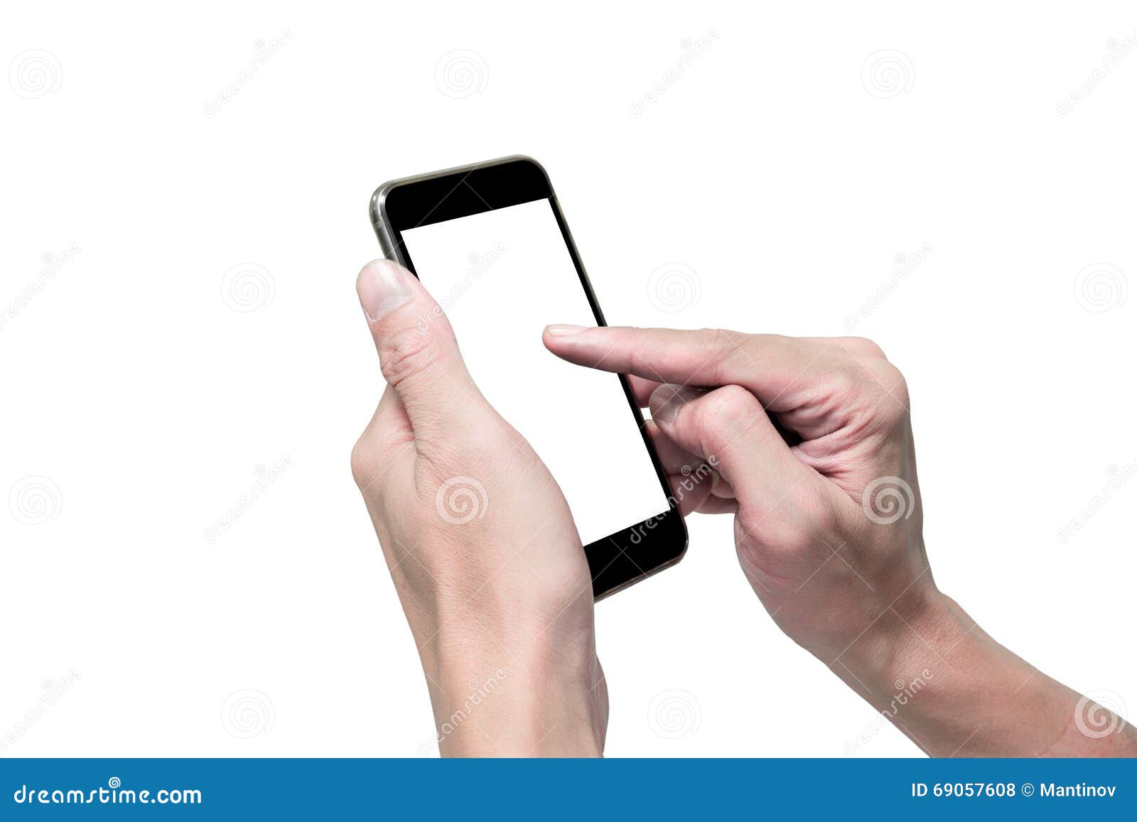 Isolated Hands Using Smartphone Stock Photo - Image of technology ...