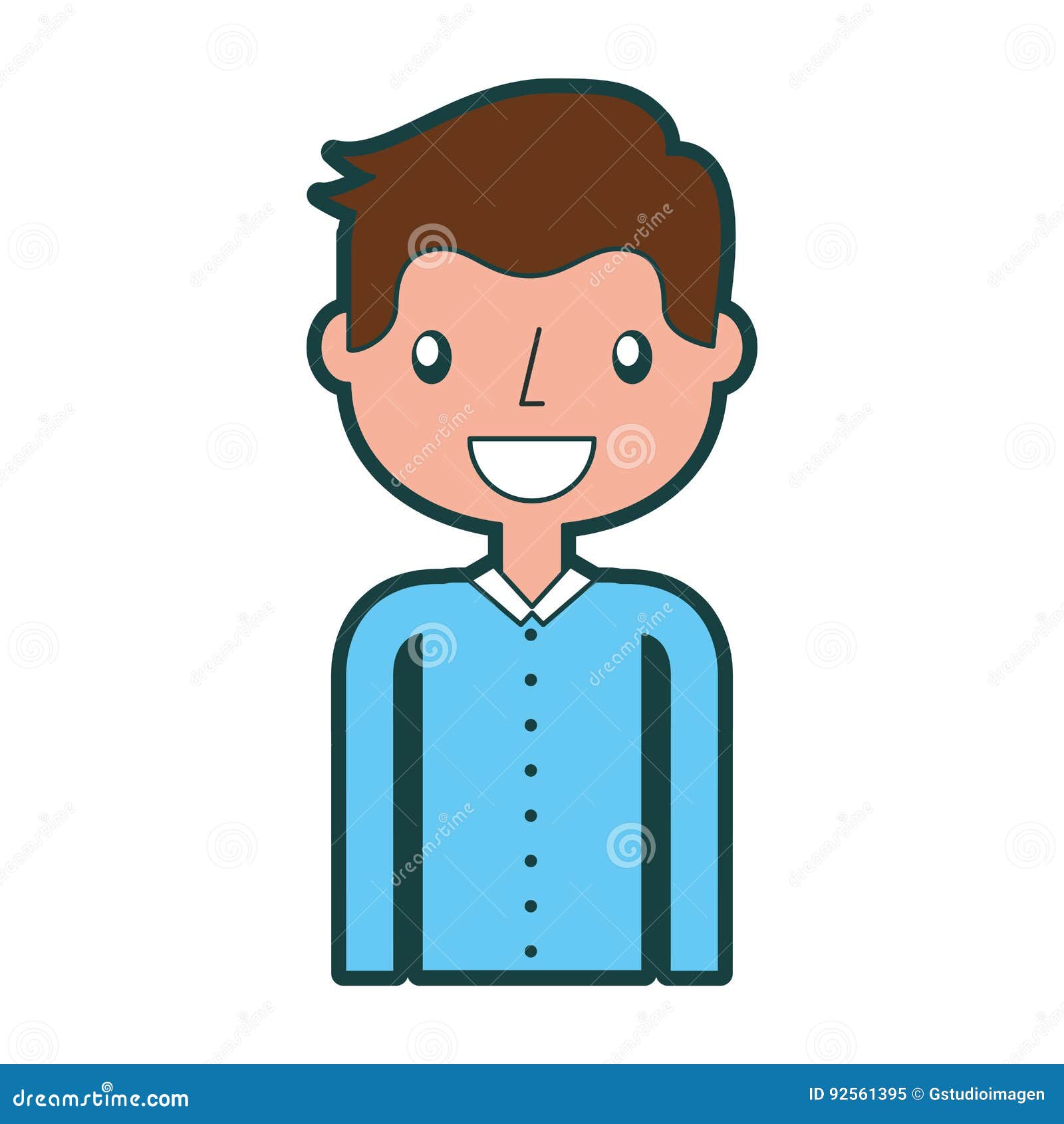 Isolated handsome icon stock vector. Illustration of smiling - 92561395