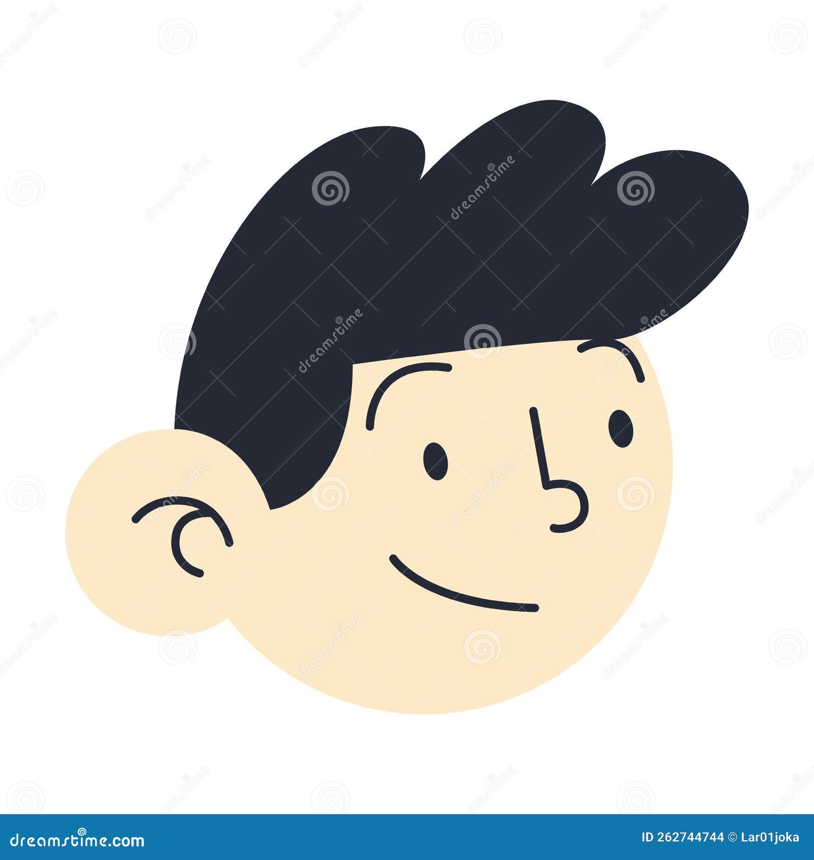 Isolated Handsome Male Avatar Character Vector Stock Vector ...